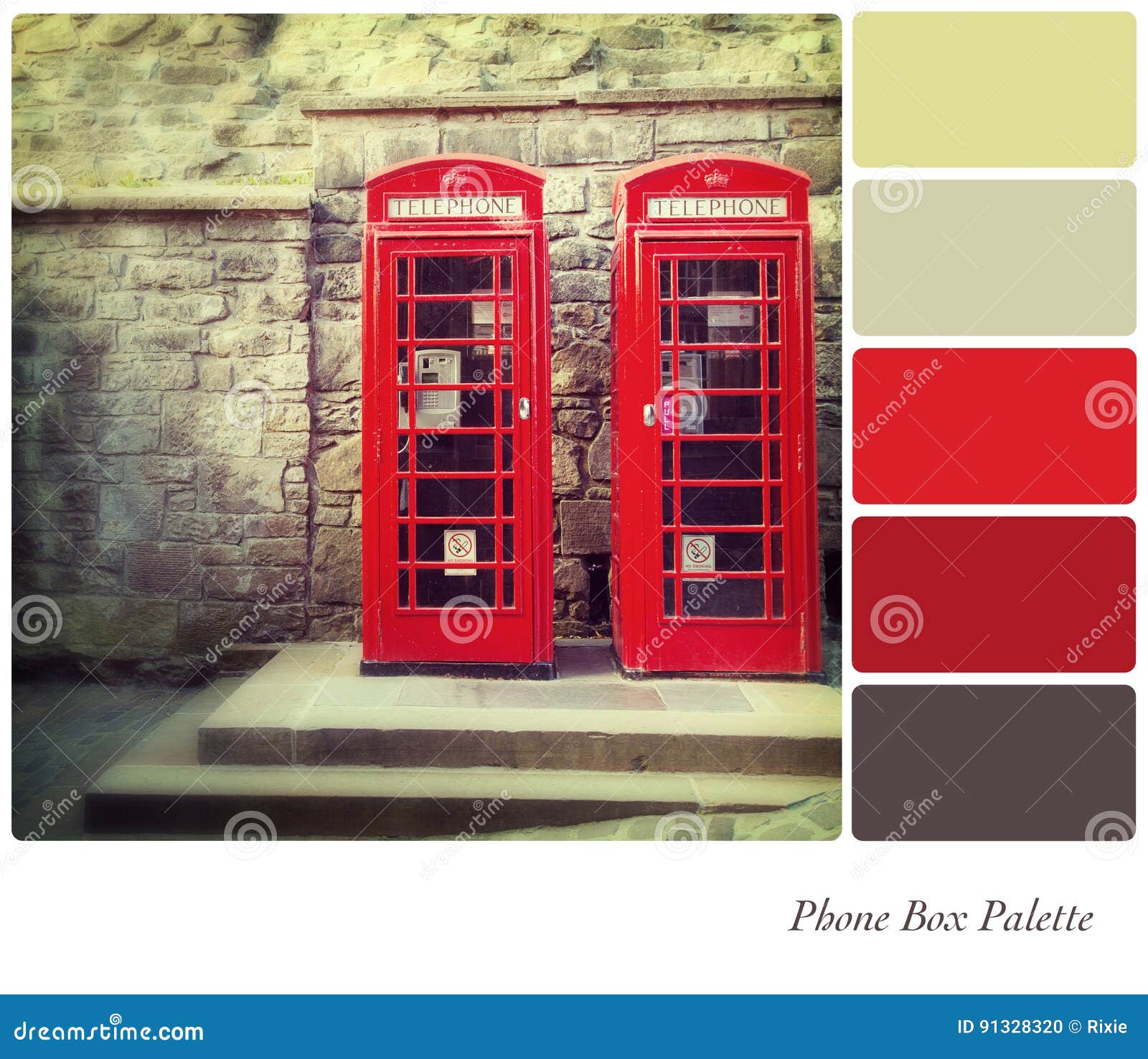 Phone Box Palette stock photo. Image of cmyk, booths - 91328320
