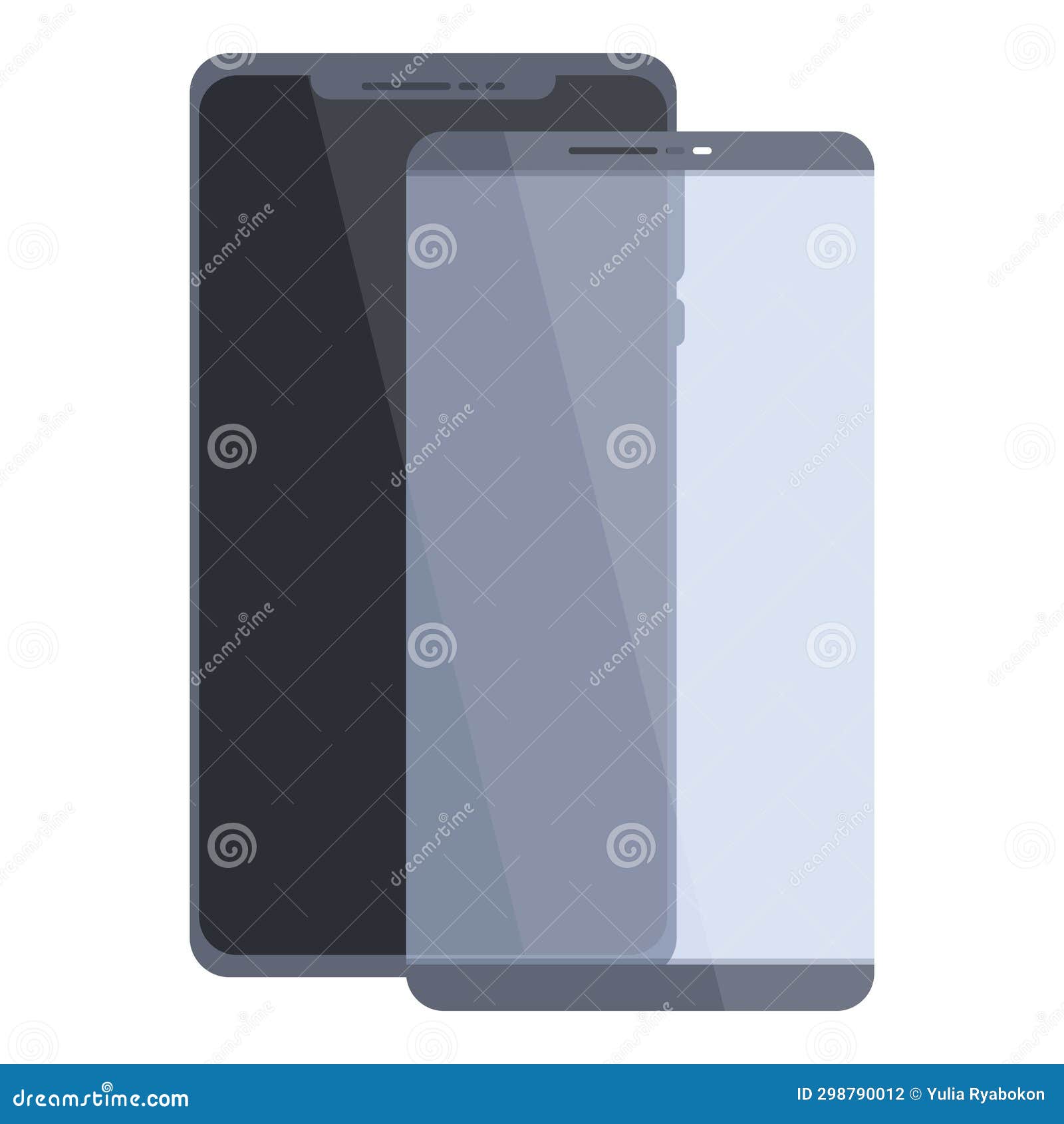 Phone Break Glass Icon Cartoon Vector. Protective Case Cell Stock ...