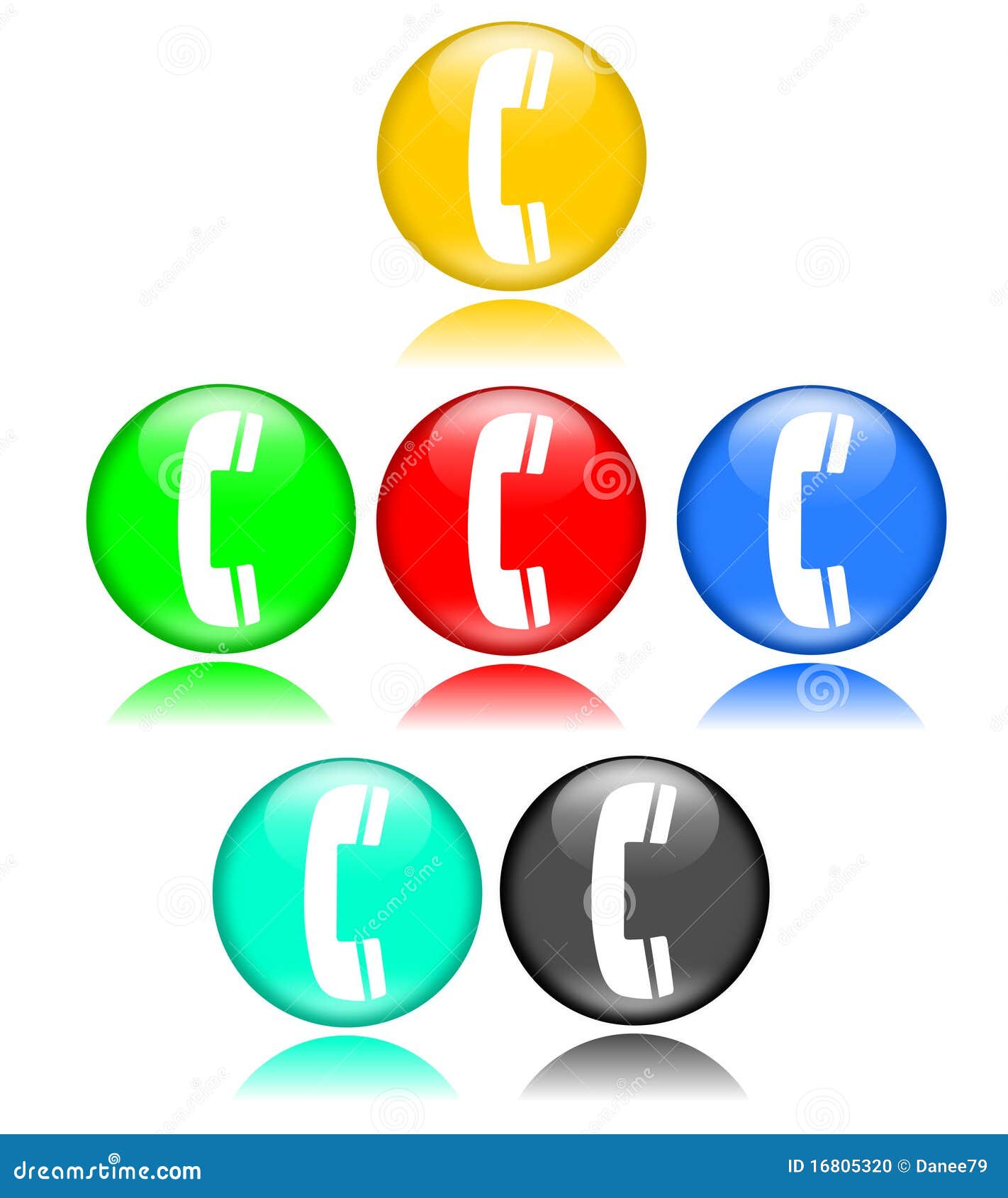 Phone buttons stock photo. Illustration of green, contact - 16805320