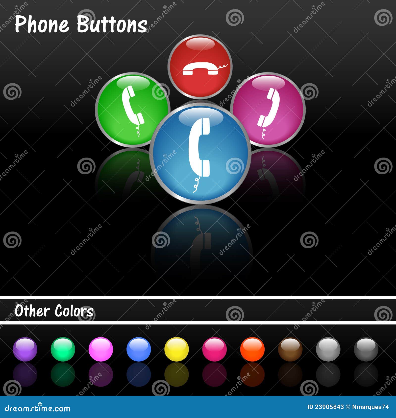 Phone Buttons stock vector. Illustration of abstract - 23905843