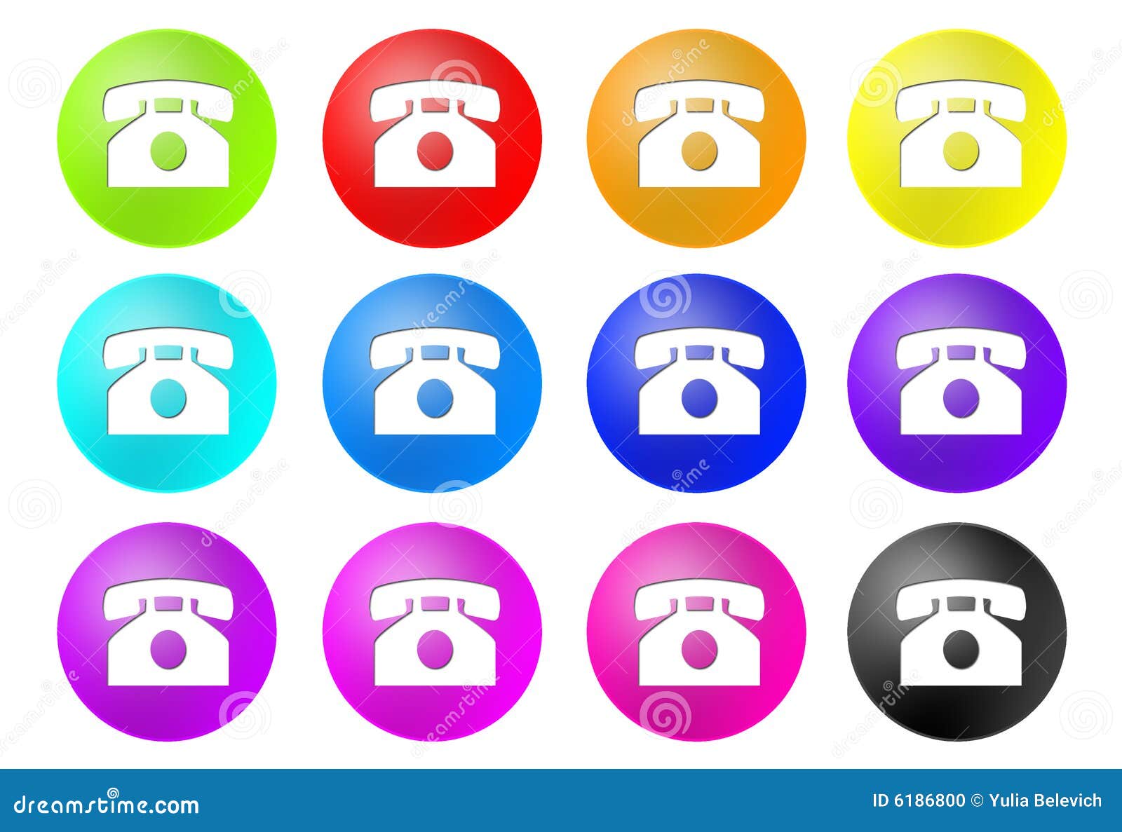 Phone buttons stock illustration. Illustration of icon - 6186800