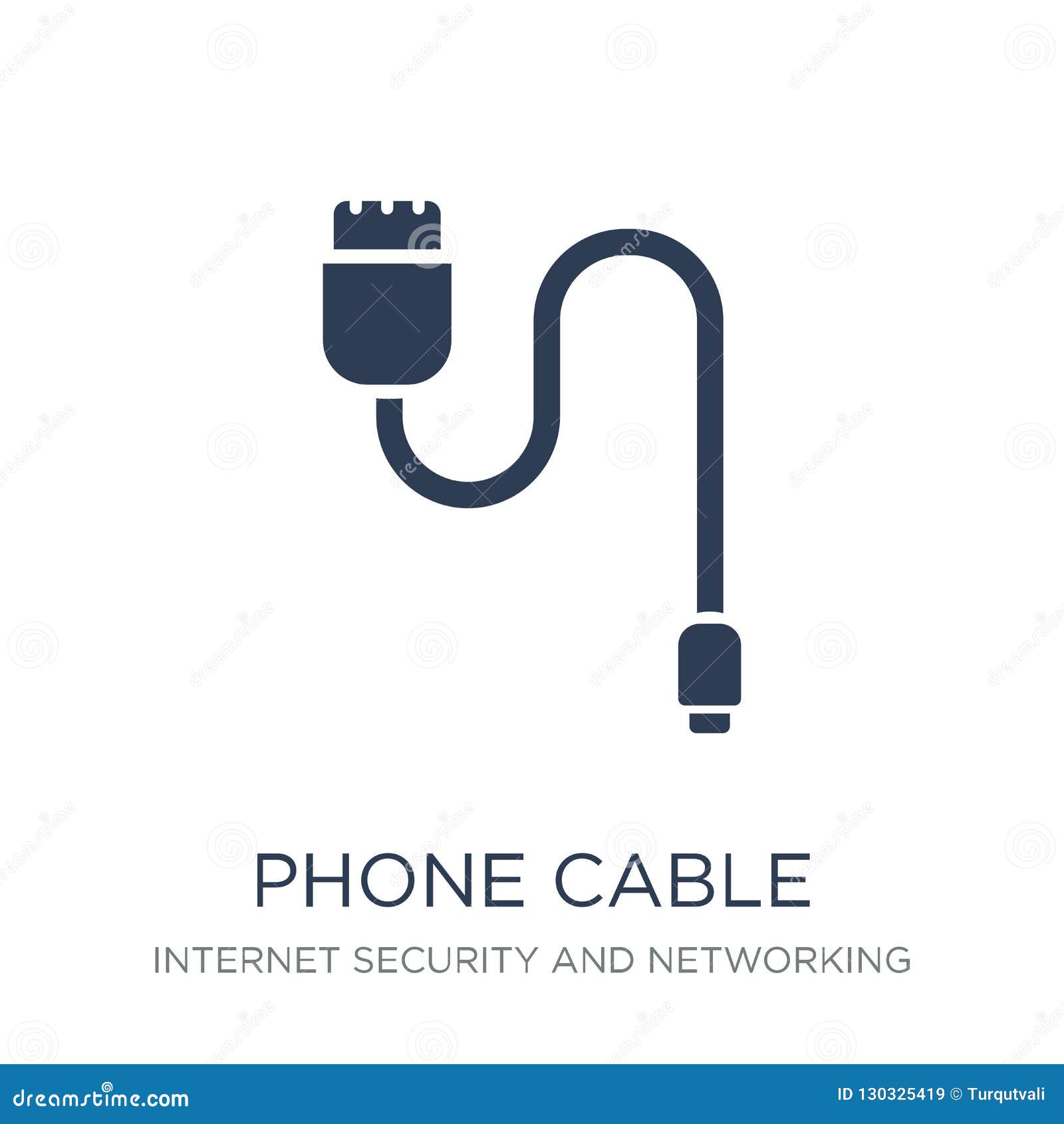 Phone Cable Icon. Trendy Flat Vector Phone Cable Icon on White B Stock ...