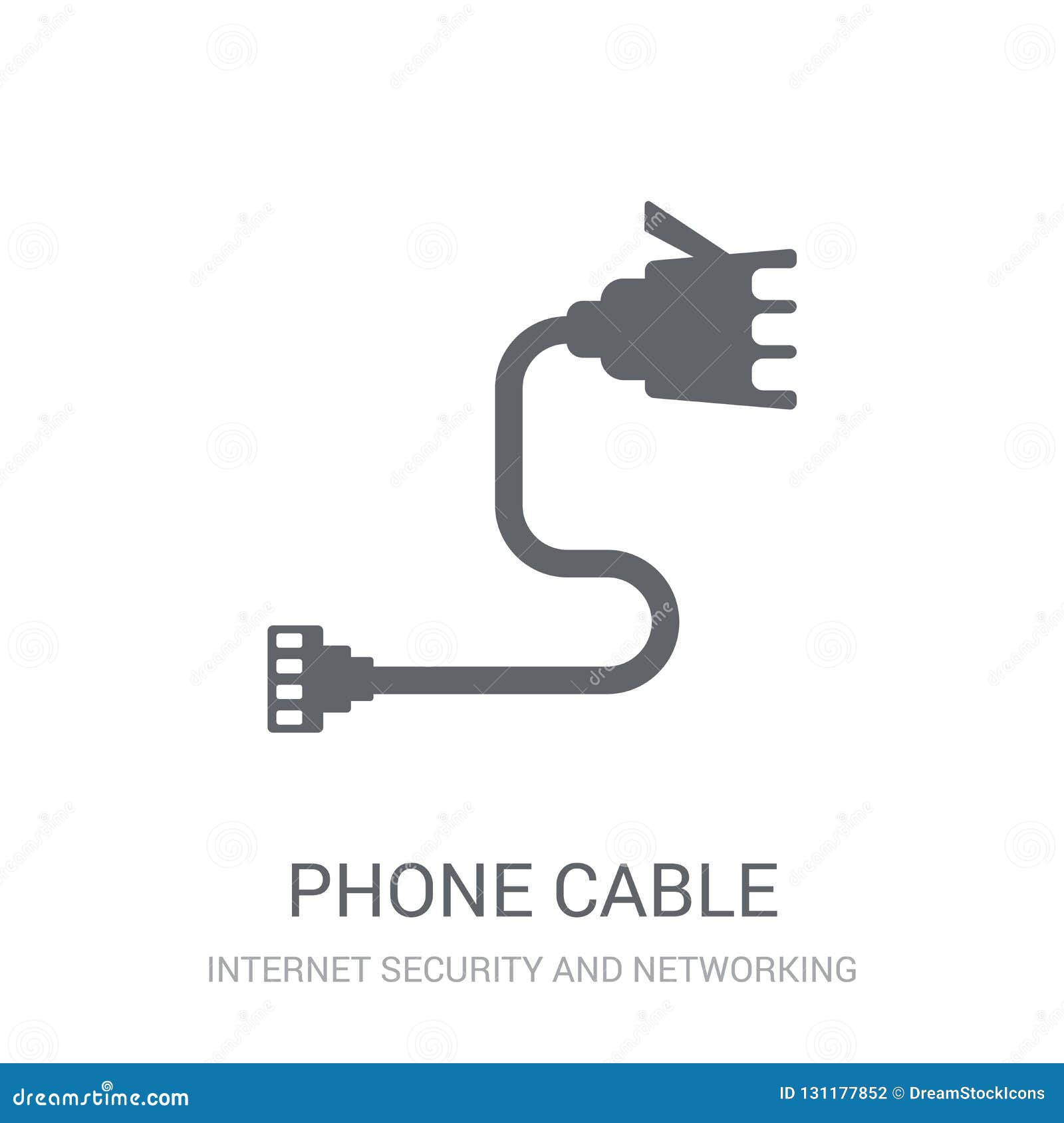 Phone Cable Icon. Trendy Phone Cable Logo Concept on White Background ...