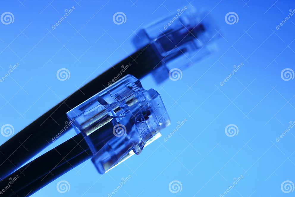 Phone cable and plug stock photo. Image of communication - 357938