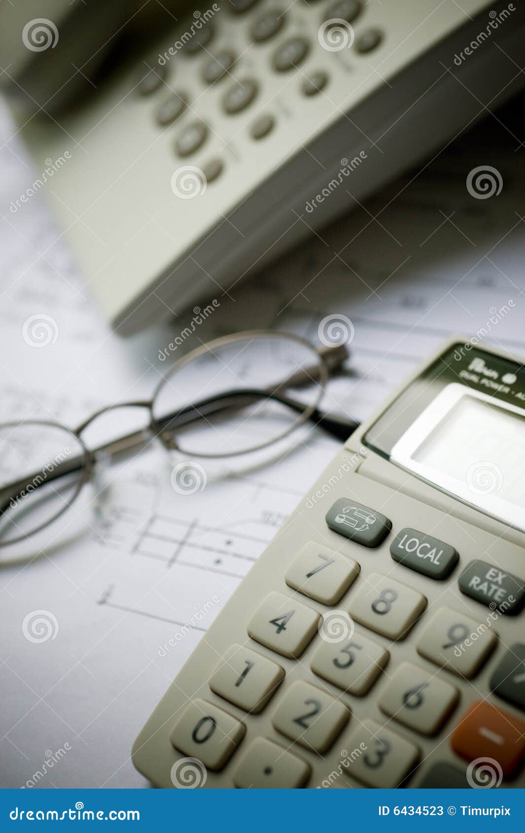 Phone and calculator stock image. Image of construction - 6434523