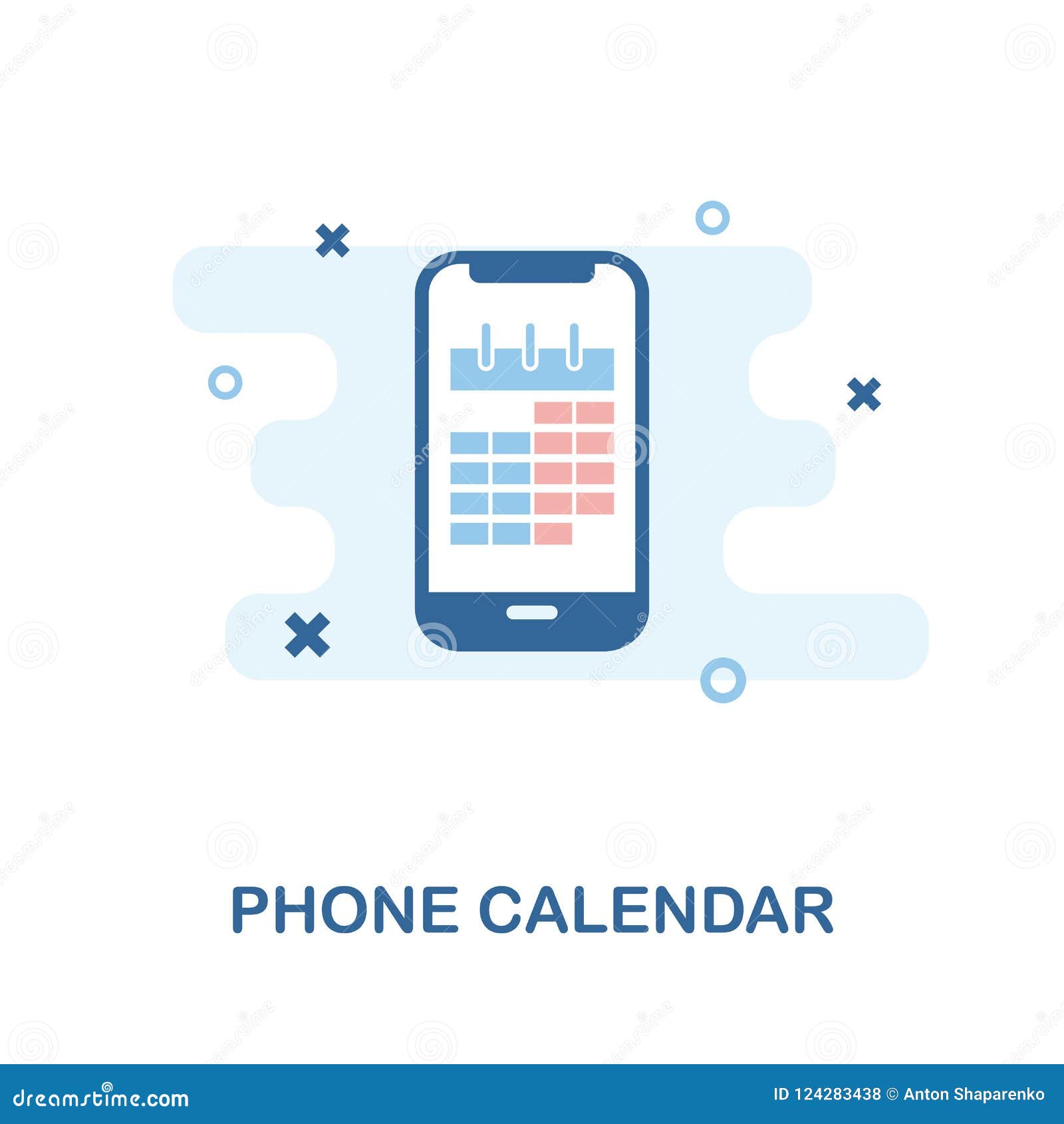 Phone Calendar Icon. Simple Element Illustration. Phone Calendar Pixel ...