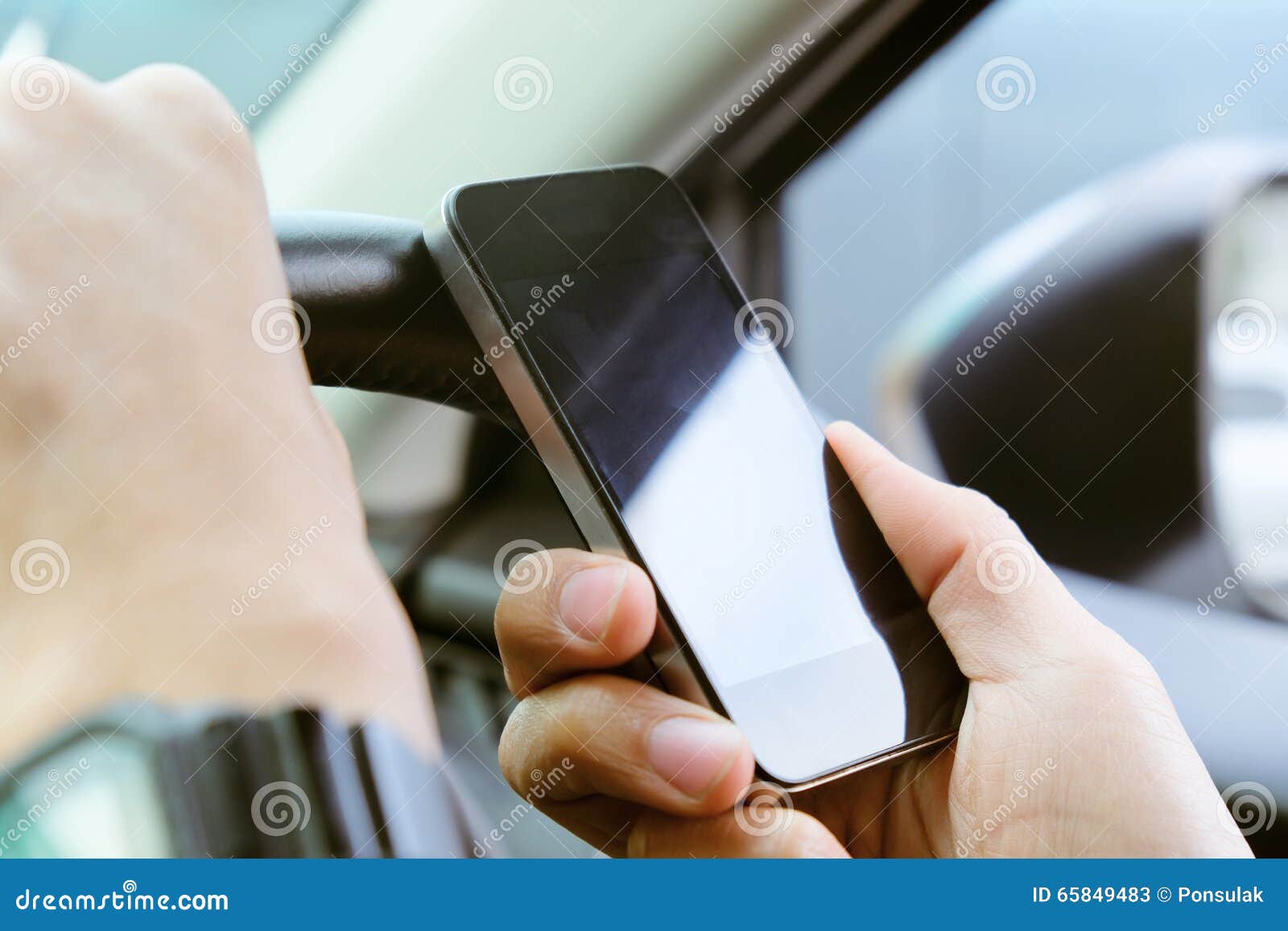 Phone call in the car. stock image. Image of telephone - 65849483