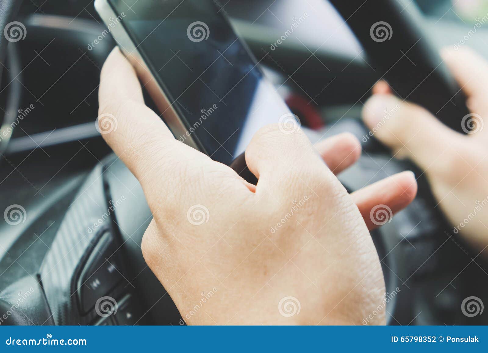 Phone call in the car. stock photo. Image of driver, mobility - 65798352