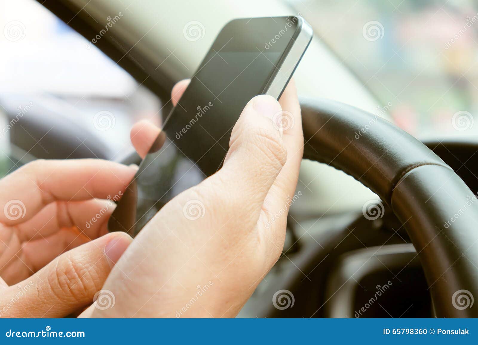 Phone call in the car. stock photo. Image of driving - 65798360