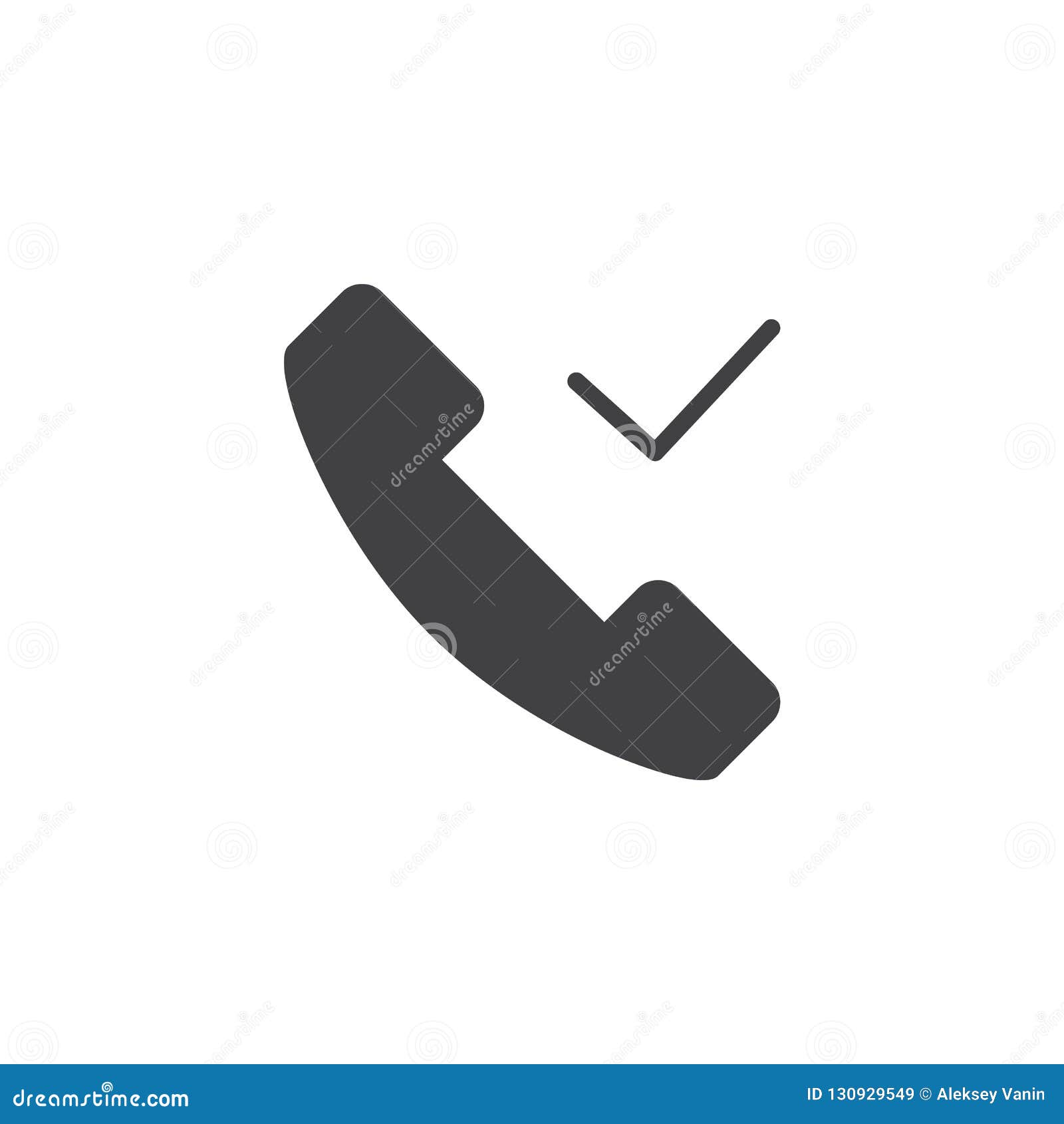 Phone Call Check Mark Vector Icon Stock Vector - Illustration of ...