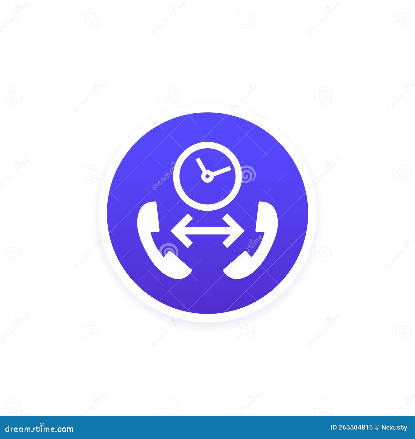 Phone Call Duration or Time Vector Icon Stock Vector - Illustration of ...