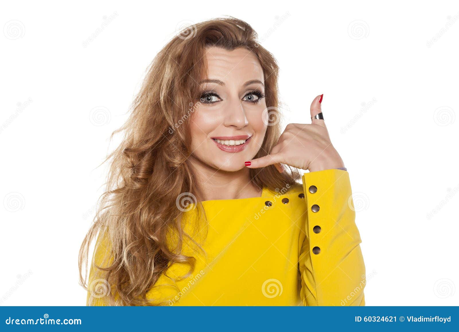 Phone call gesture stock image. Image of casual, joyful - 60324621