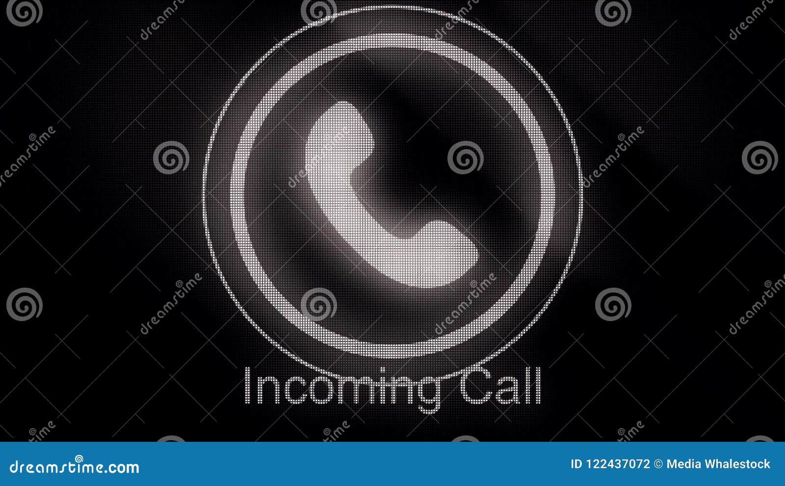 Phone Call Icon. Animation of Black and White Phone Call Stock Footage ...