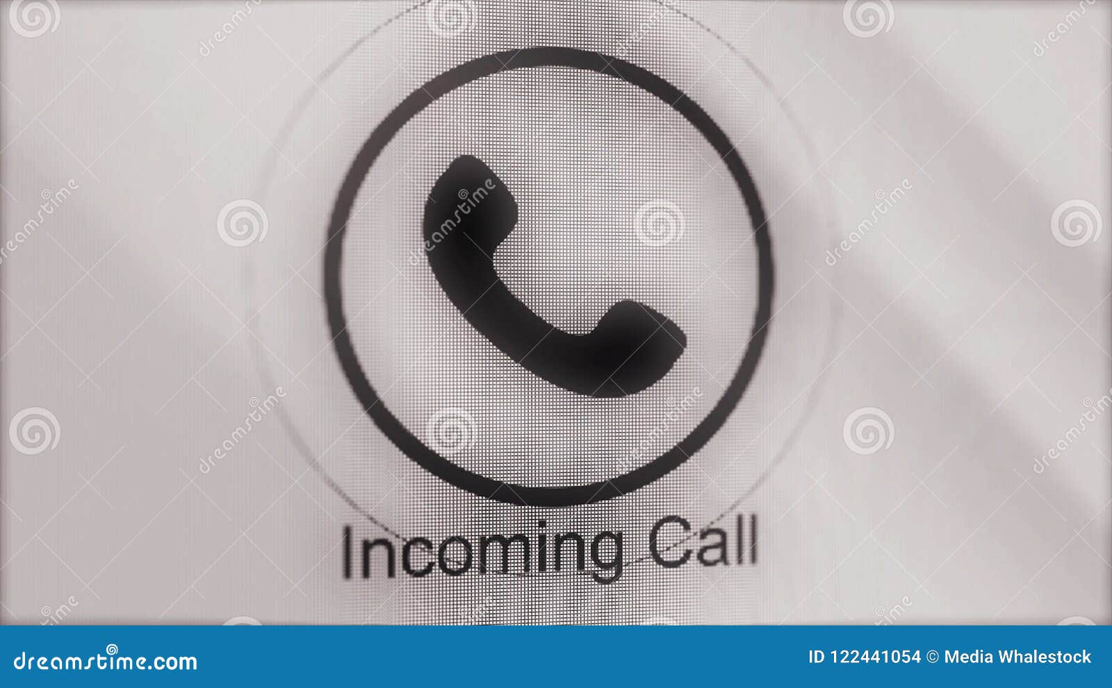 Phone Call Icon. Animation of Black and White Phone Call Stock Photo ...