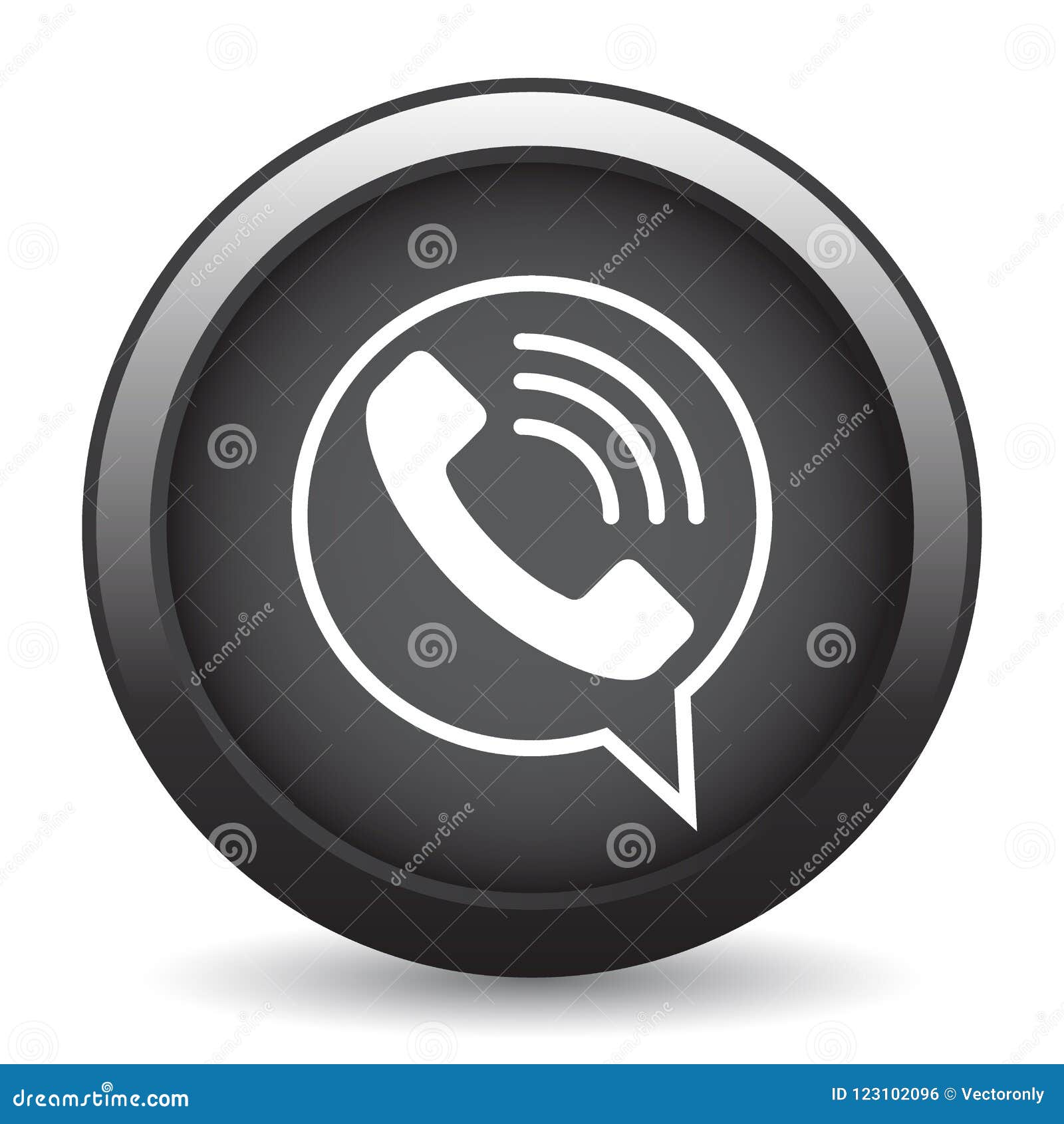 Phone call icon button stock illustration. Illustration of call - 123102096