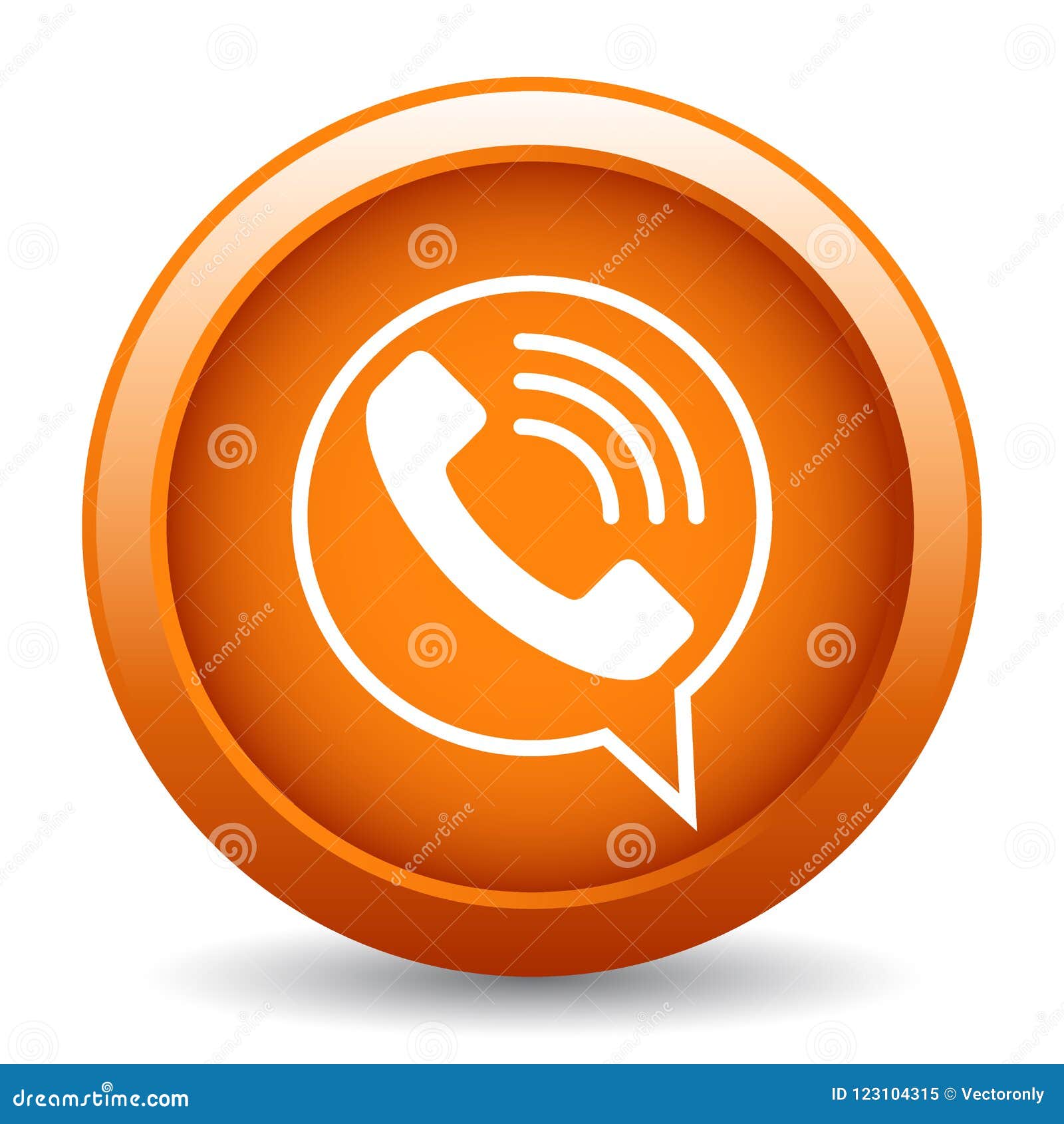 Phone call icon button stock illustration. Illustration of button ...