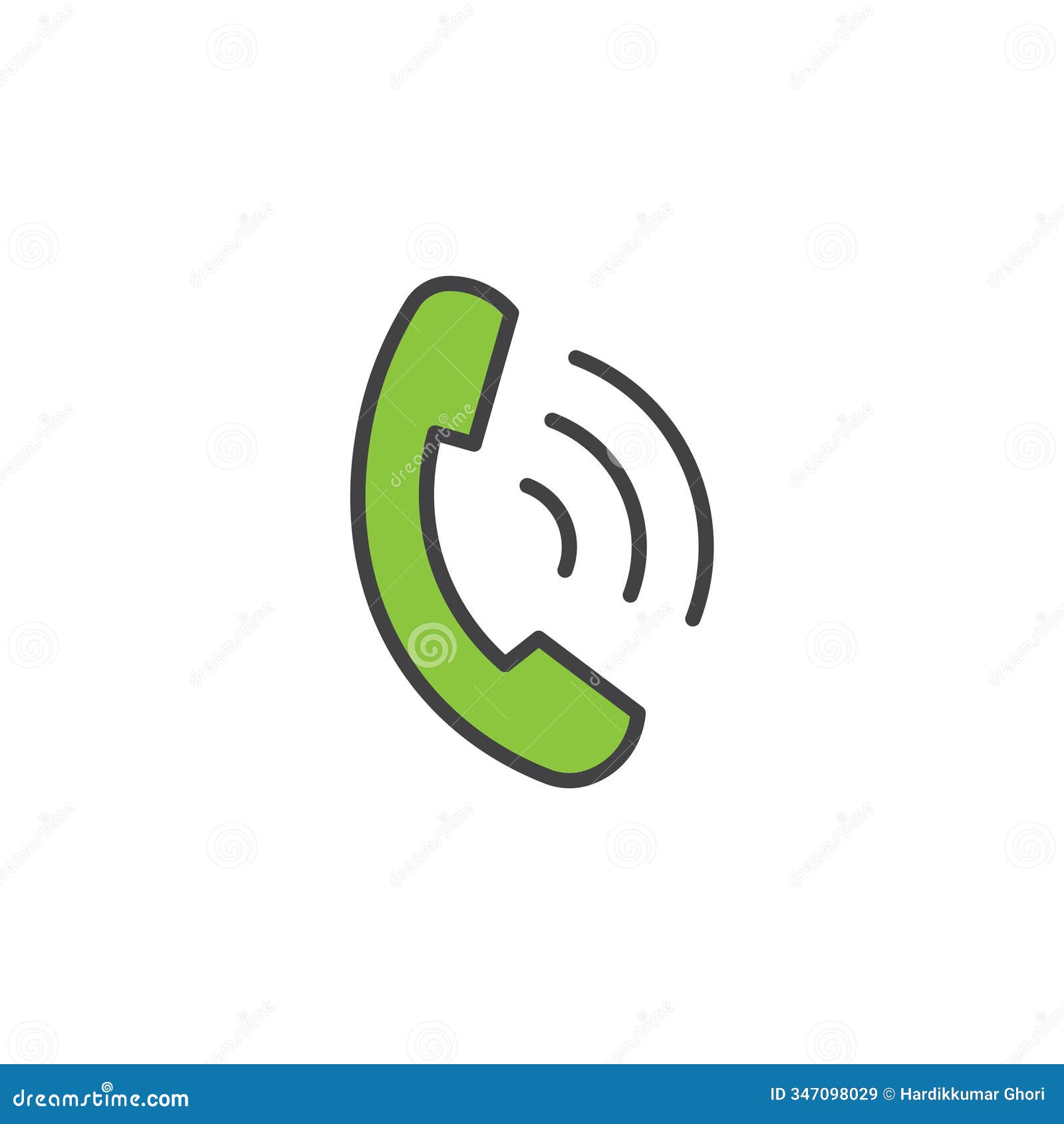Phone Call Icon in Colored Version Stock Illustration - Illustration of ...