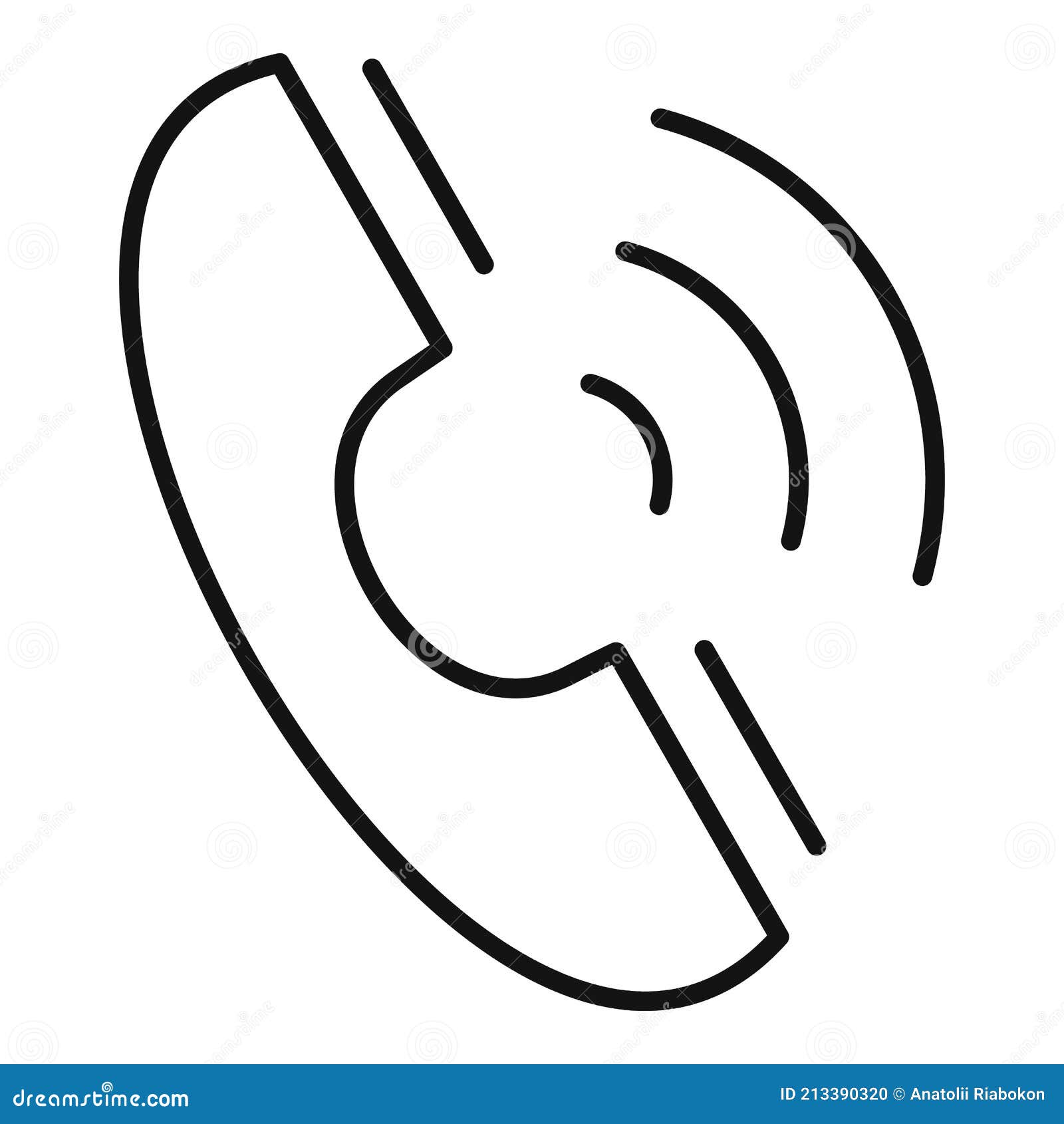 Phone Call Icon, Outline Style Stock Vector - Illustration of mobile ...