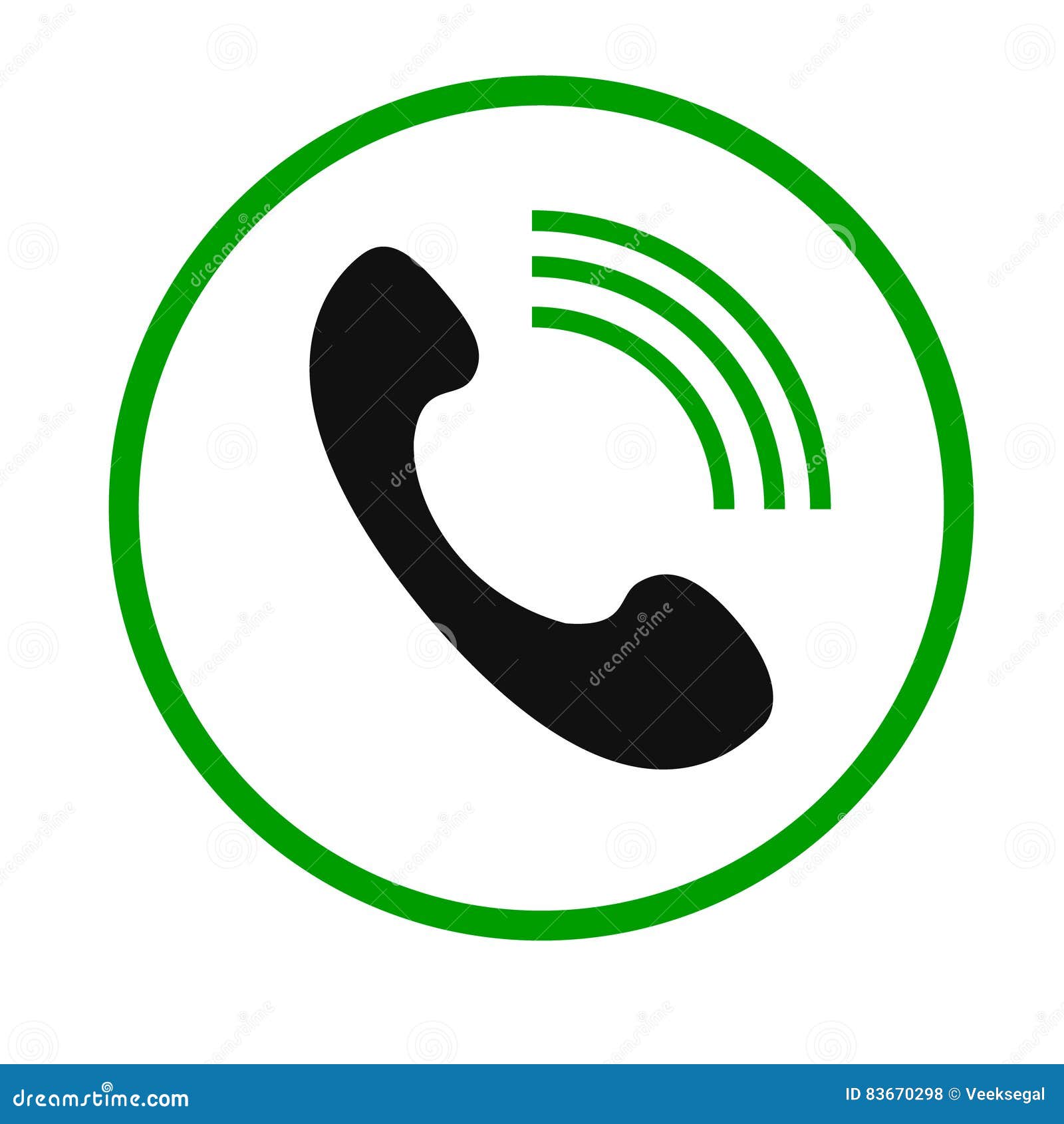 Phone Call icon stock illustration. Illustration of clip - 83670298