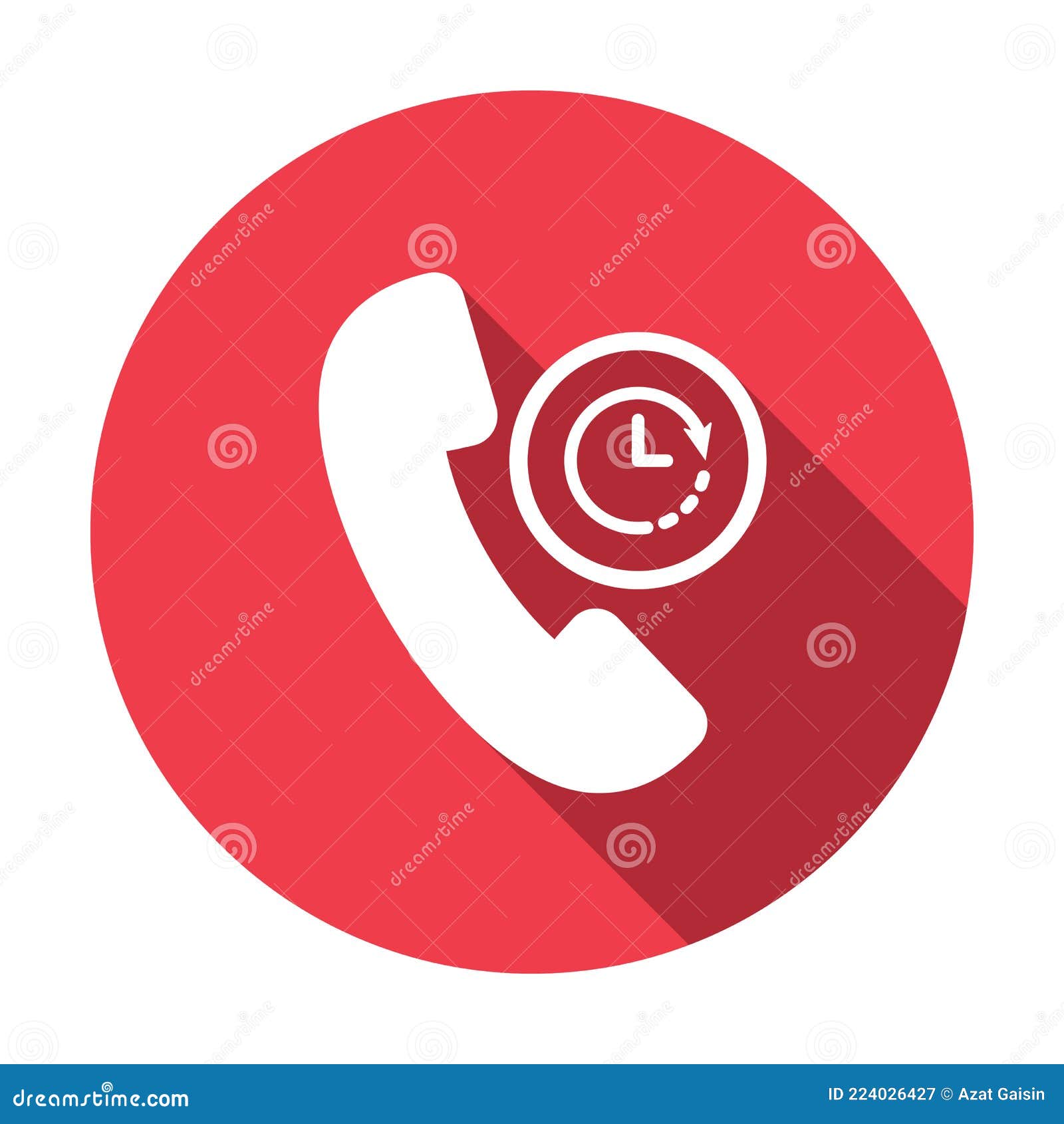 Phone Call Icon, Technology Icon with Clock Sign. Phone Call Icon and ...