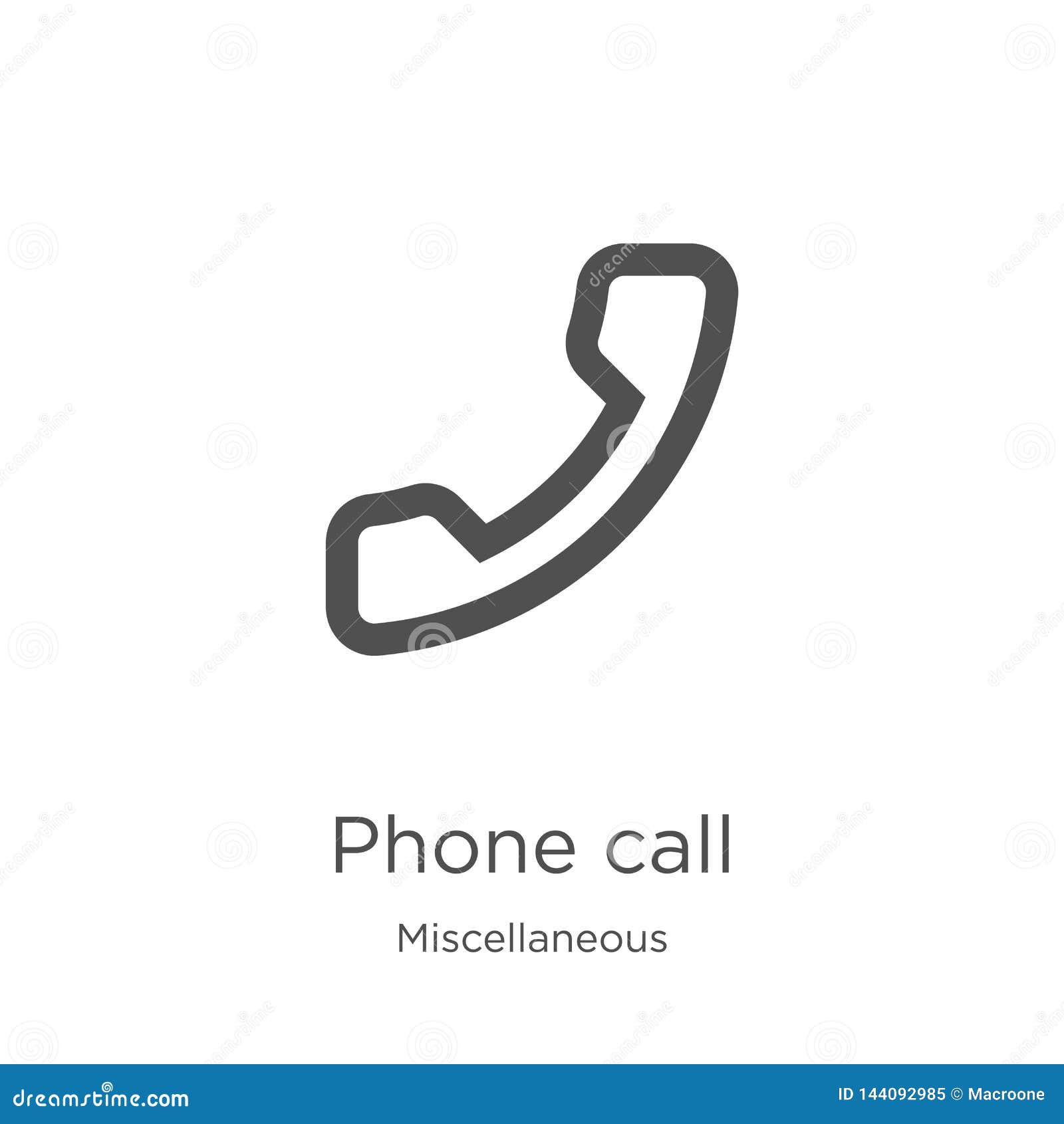 Phone Call Icon Vector from Miscellaneous Collection. Thin Line Phone ...