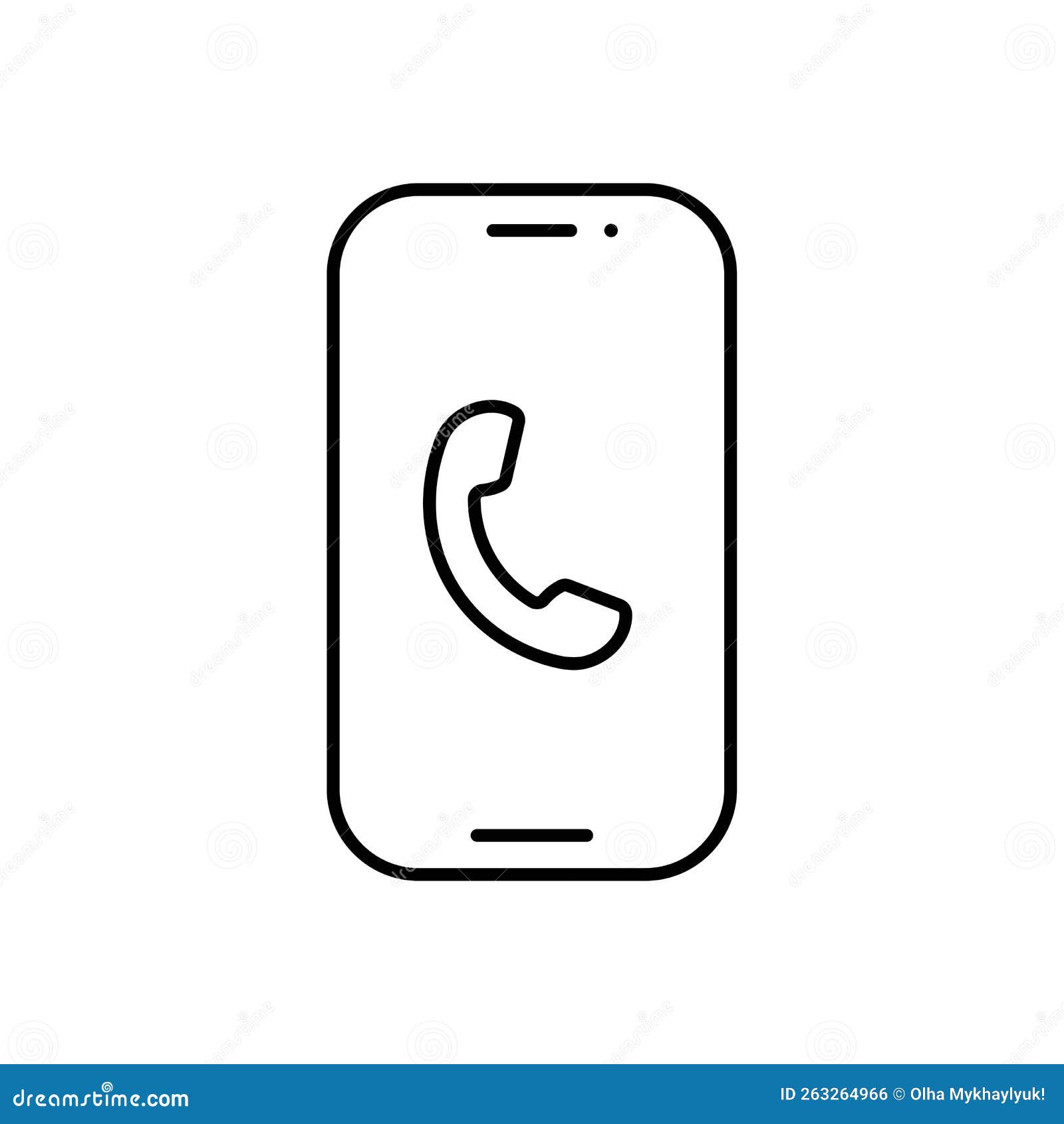 Phone Call Icon on the White Background Eps 10 Stock Vector ...