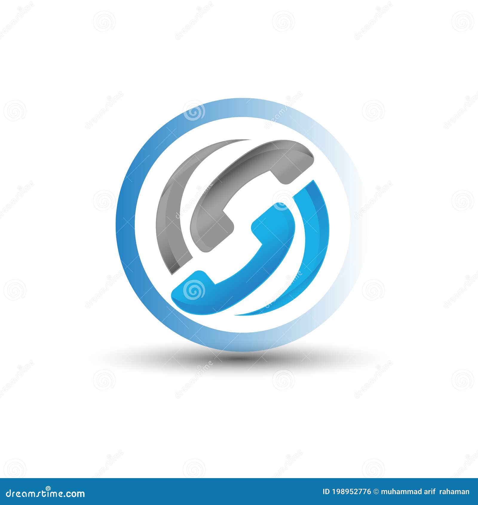 Phone Call Logo Vector Icon. Calling on Phones Communications Services ...