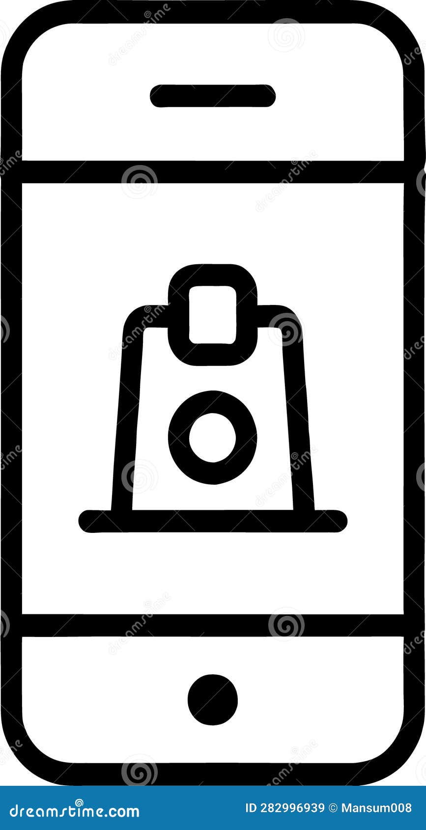 Phone Call Notification Icon in Outline Style Stock Illustration ...