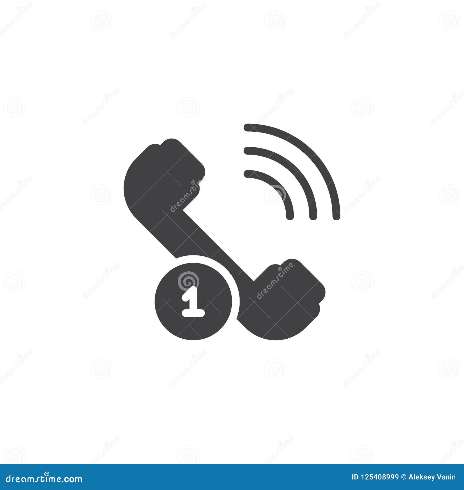 Phone Call Notification Vector Icon Stock Vector - Illustration of ...