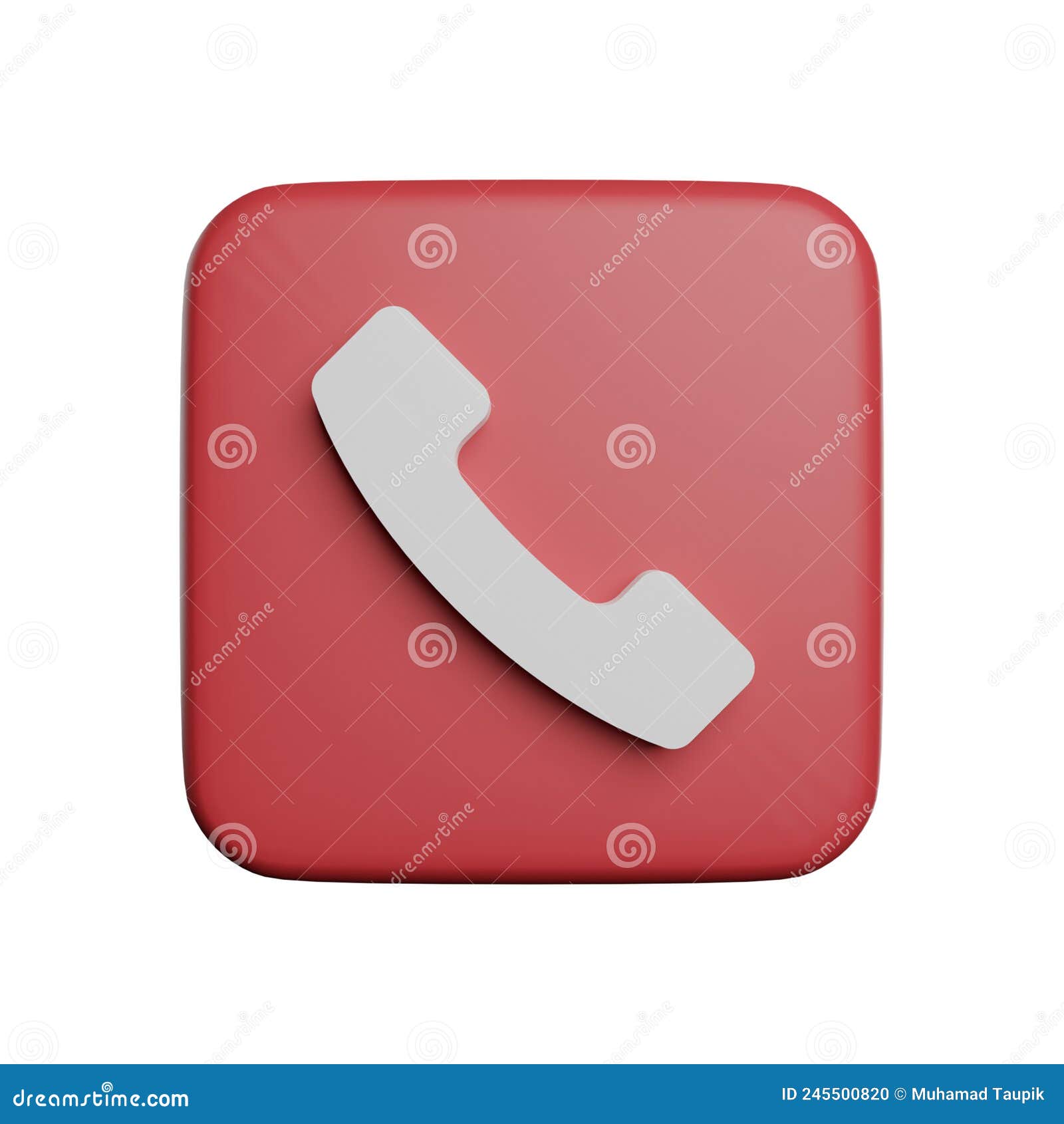 Phone Call or Reject Call Icon 3d Rendering Illustration Stock ...