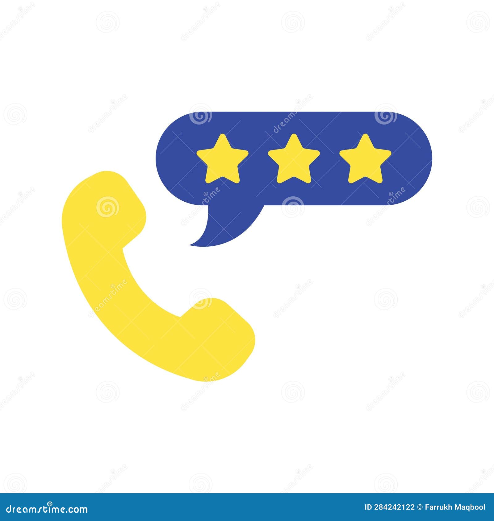 Phone Call Review Icon Image. Stock Vector - Illustration of ...