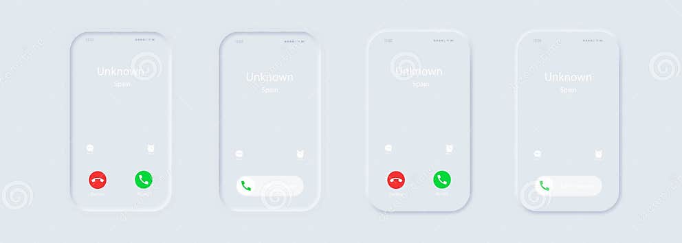 Phone Call Screen Template. Incoming Call. IPhone Call Screen Set. Interface. Slide To Answer ...