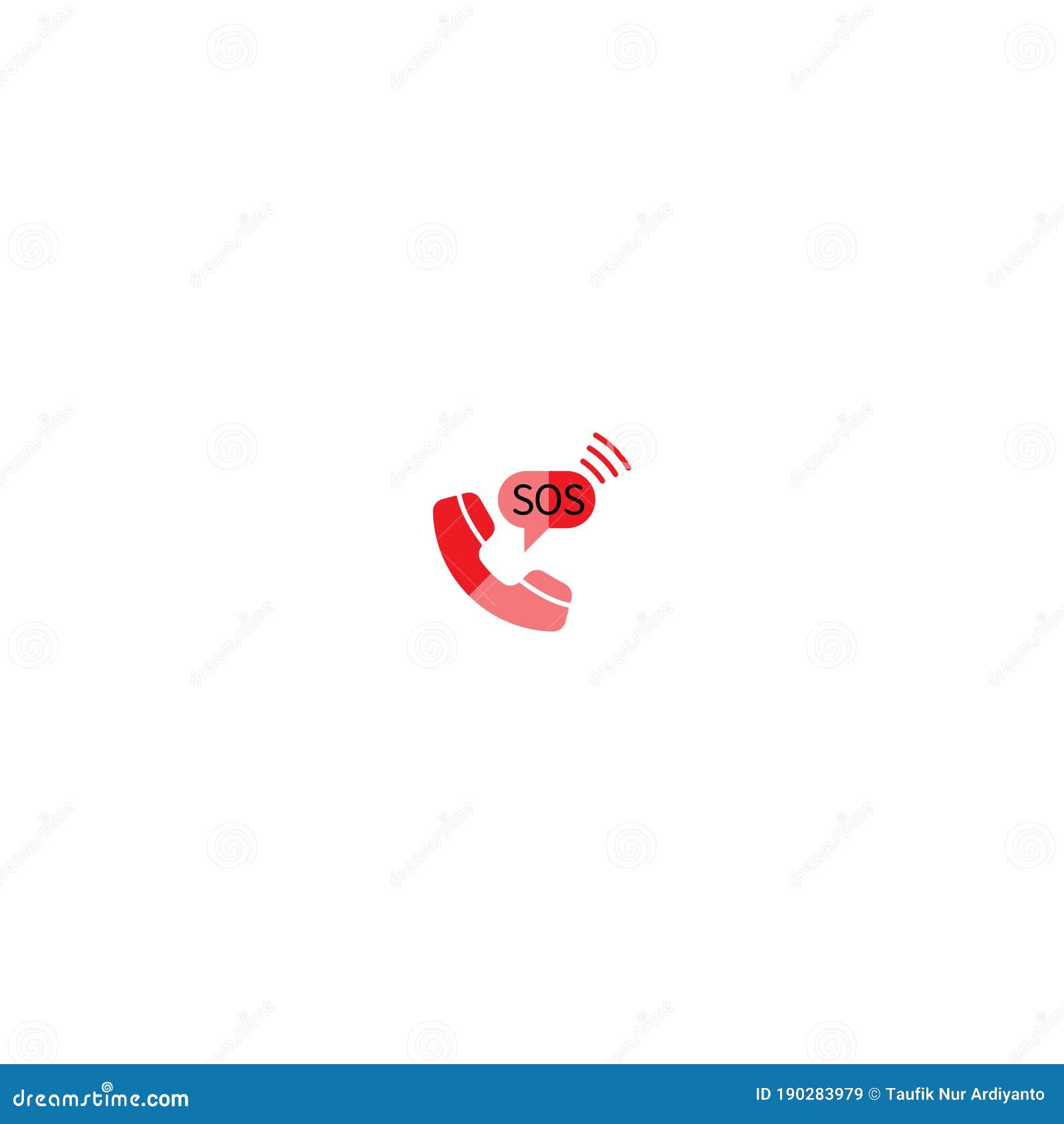 Phone Call SOS Icon Logo Vector Stock Illustration - Illustration of ...