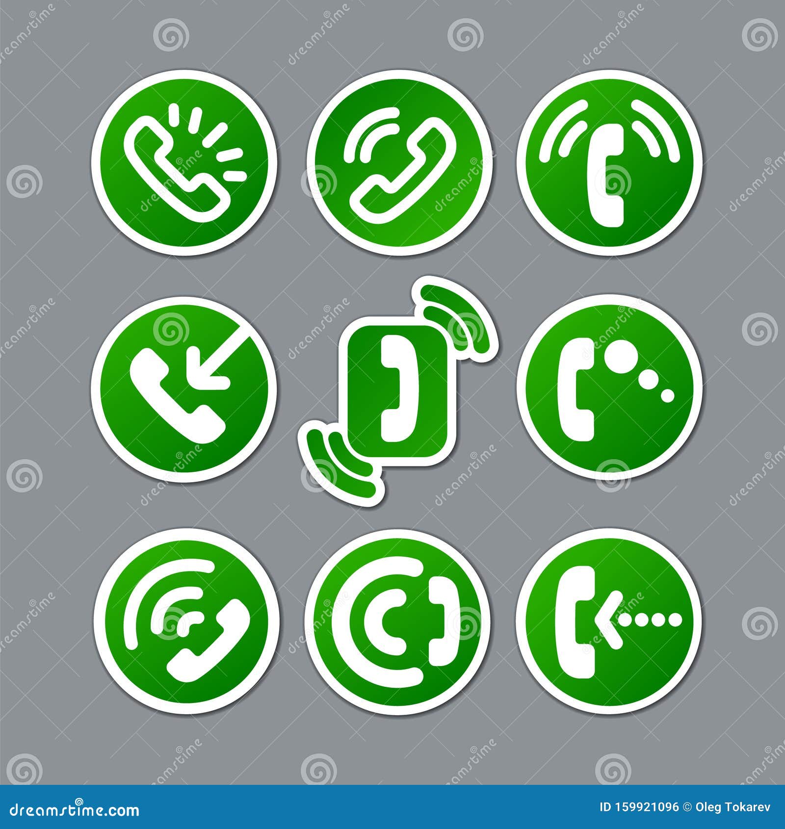Phone call stickers stock illustration. Illustration of simple - 159921096