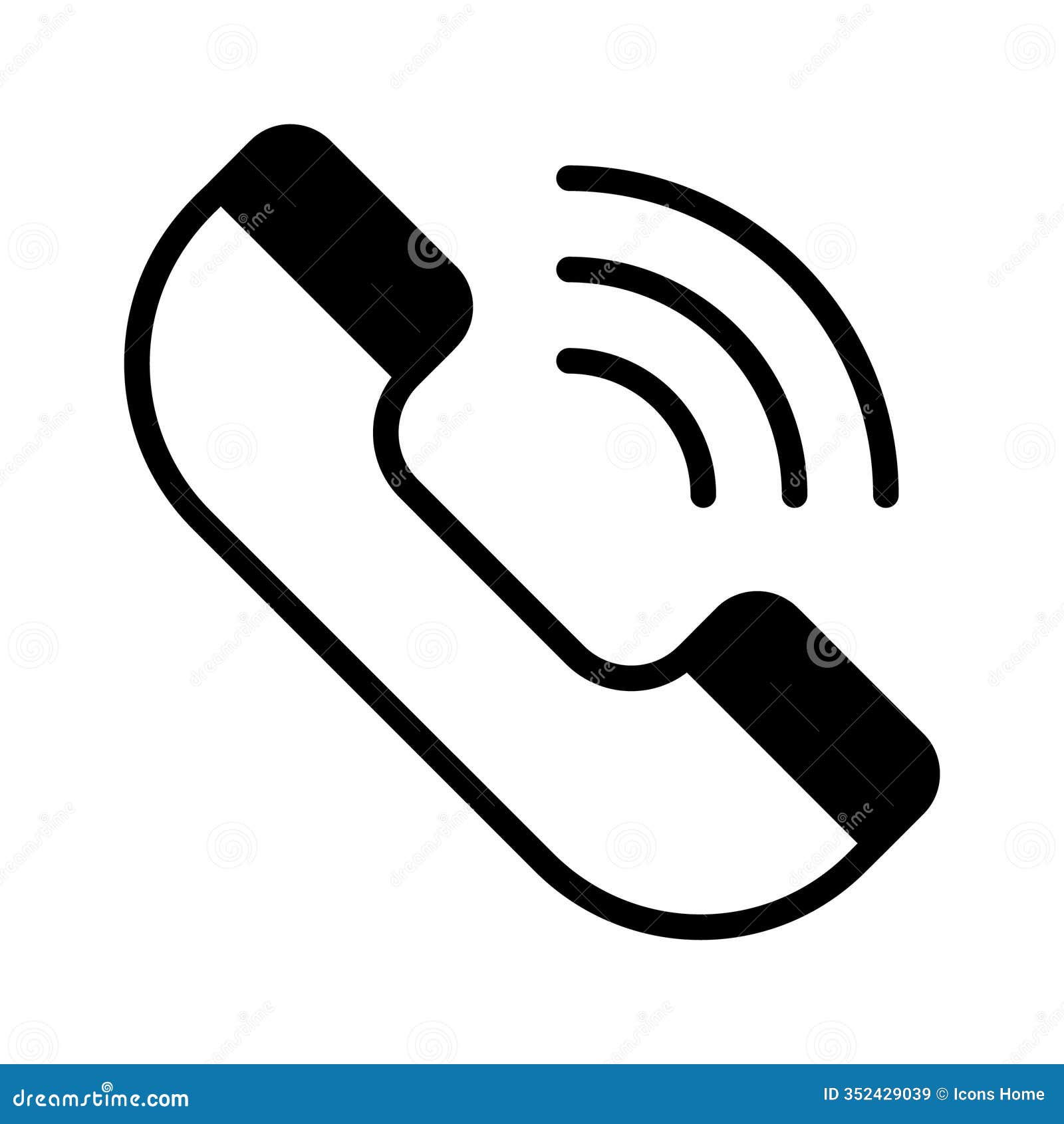 Phone Call Symbol for Direct Voice Communication Stock Illustration ...