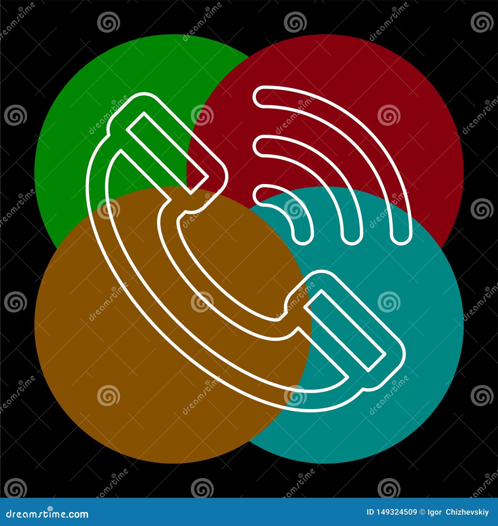 Phone Call vector icon stock vector. Illustration of communication ...