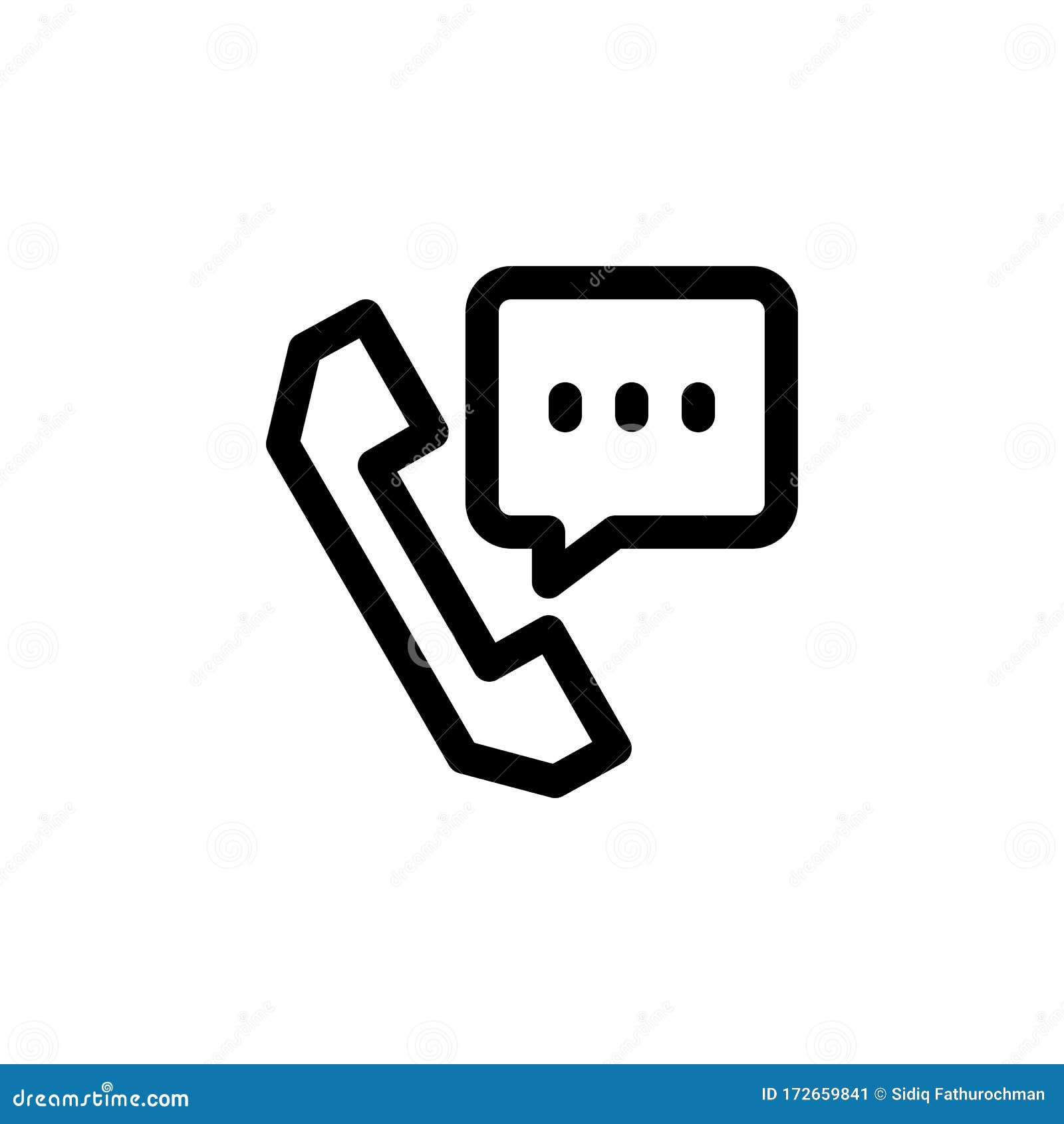 Phone Call Waiting Icon stock vector. Illustration of phone - 172659841