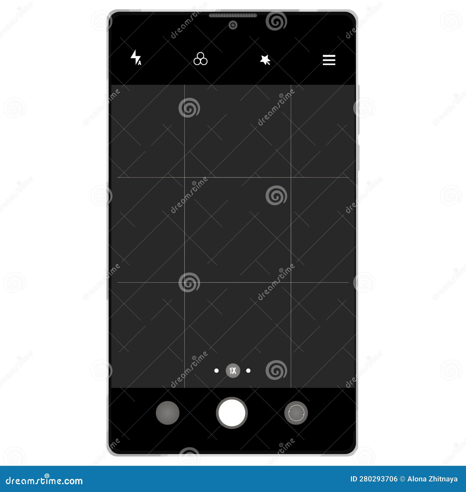 Phone Camera Viewfinder, Screen Interface View Template Video Cam ...