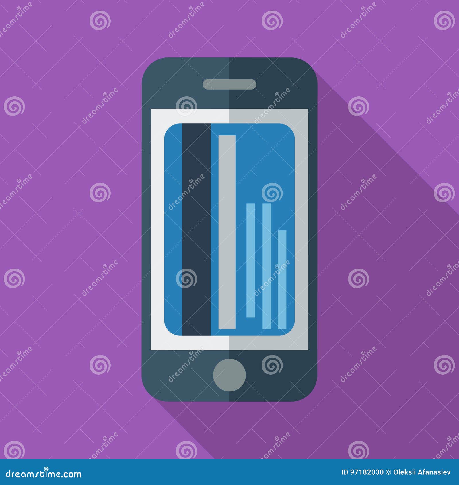 Phone with card stock vector. Illustration of computer - 97182030