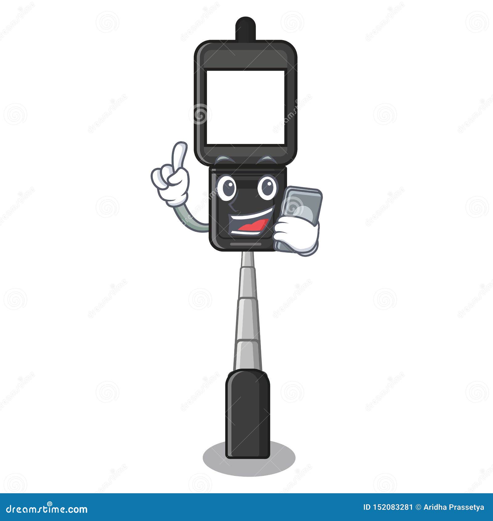 With Phone Cell Phone Holder in Cartoon Shape Stock Vector ...