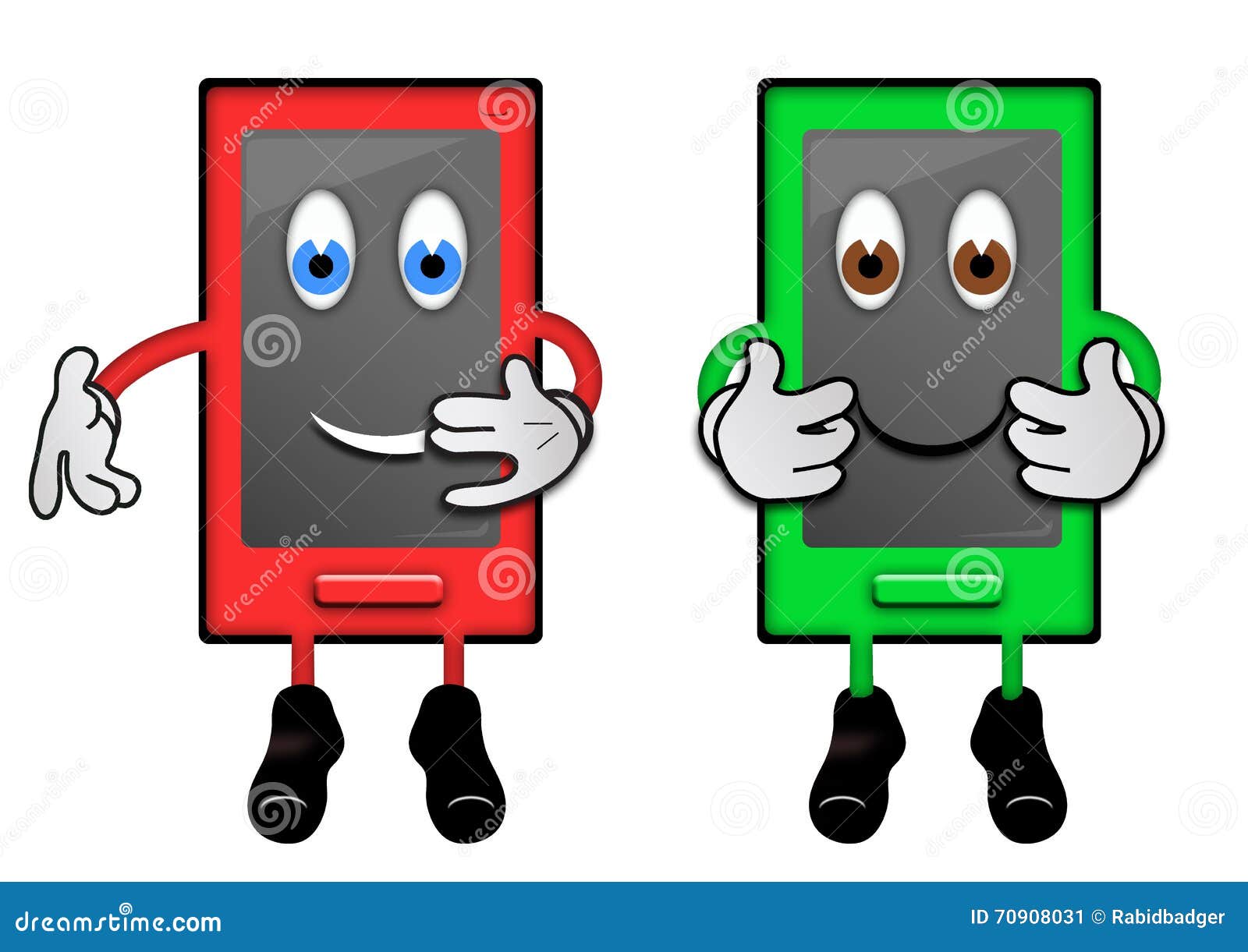 Phone Characters stock illustration. Illustration of communication ...