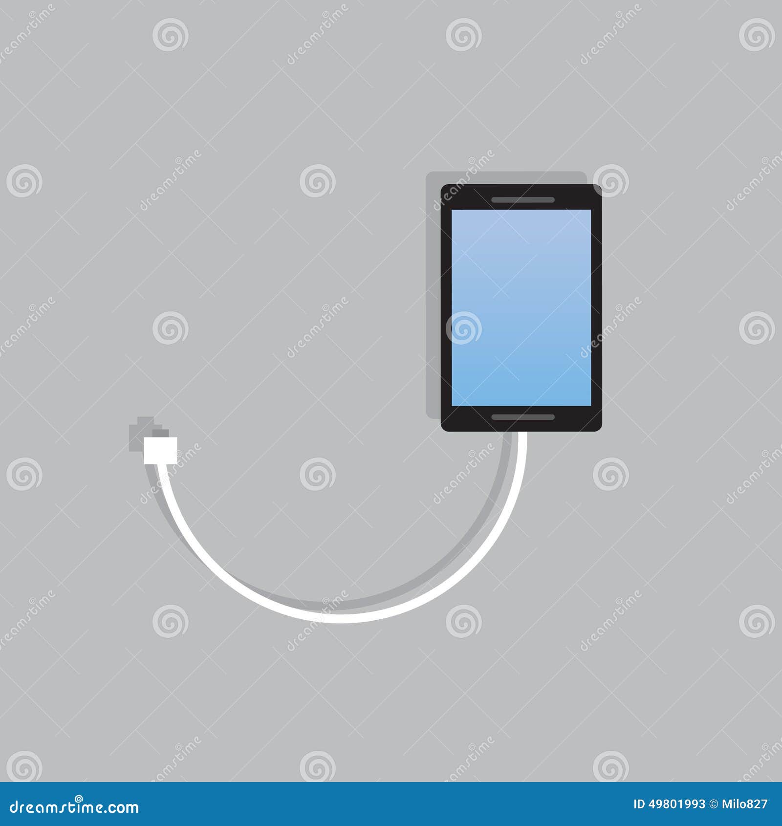 Phone Charger Cord stock vector. Illustration of tablet - 49801993