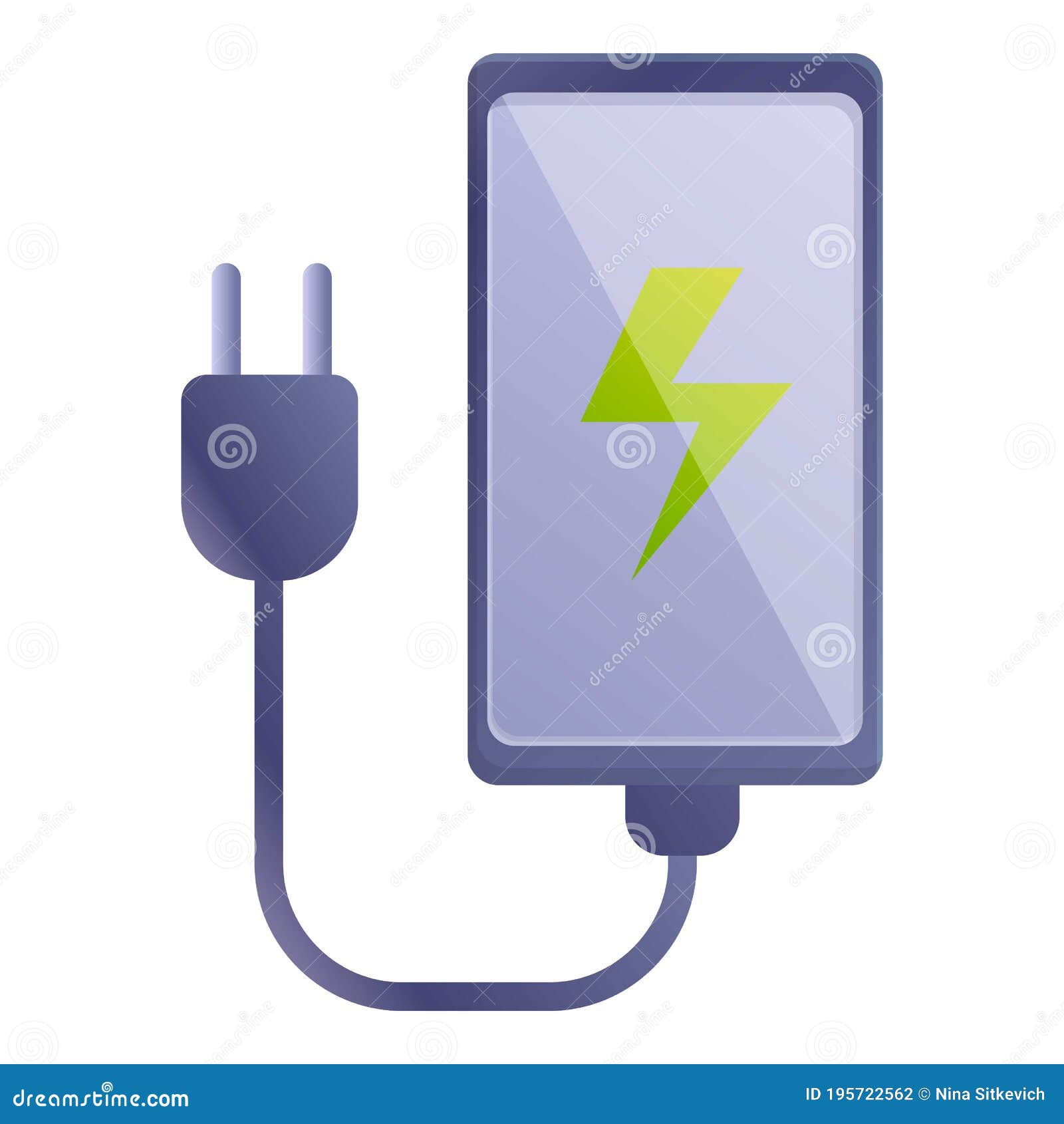 Phone Charger Icon, Cartoon Style Stock Vector - Illustration of ...