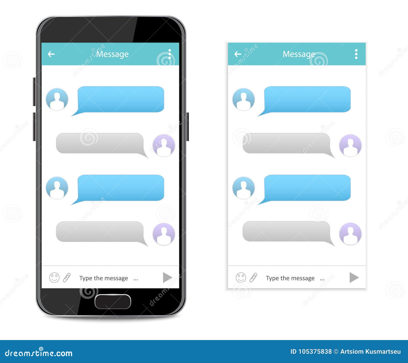 Phone chat interface. stock vector. Illustration of display - 105375838 Phone chat interface. stock vector. Illustration of display - 105375838