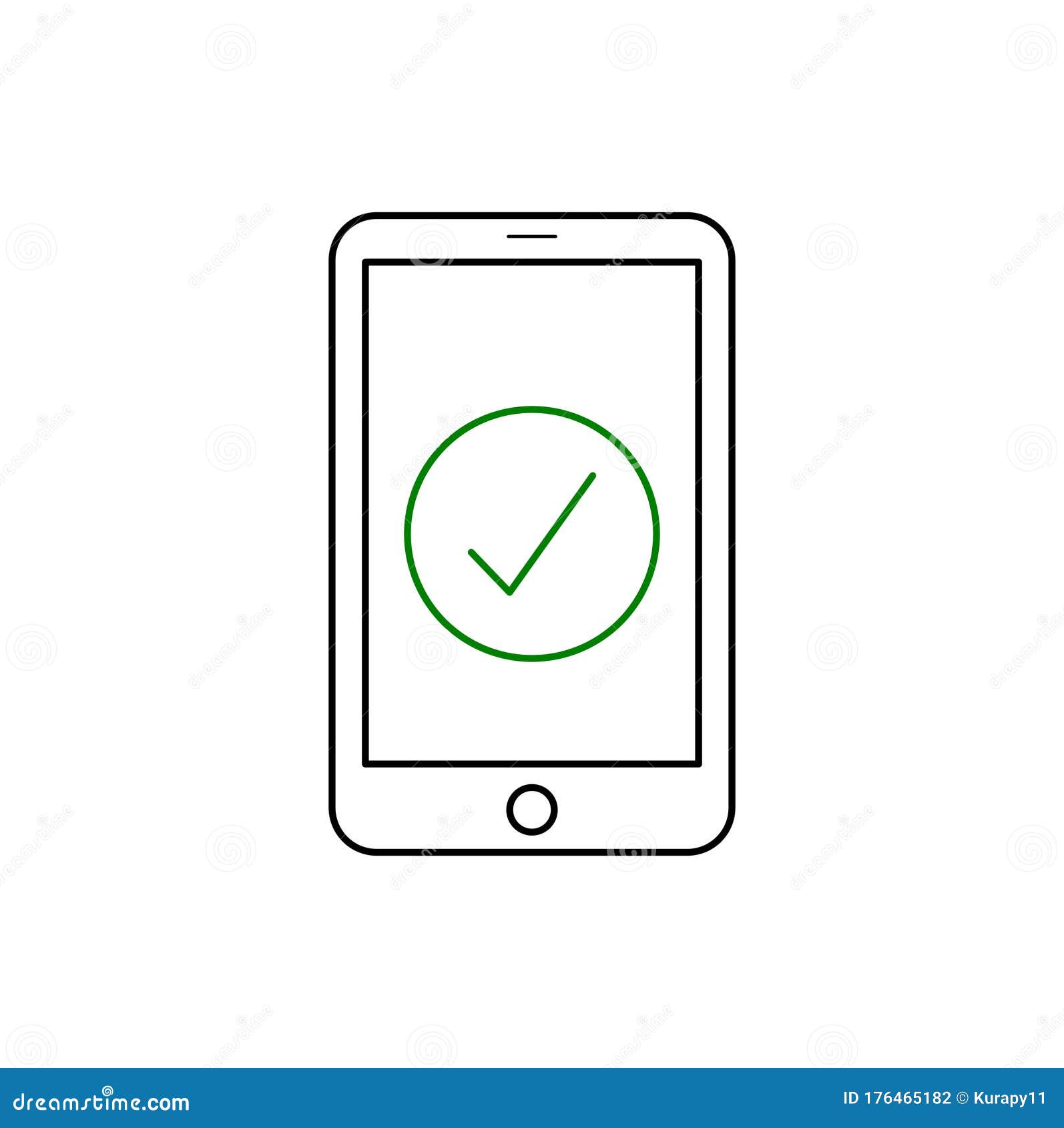 Phone, Check Vector Icon. Simple Element Illustration from UI Concept ...