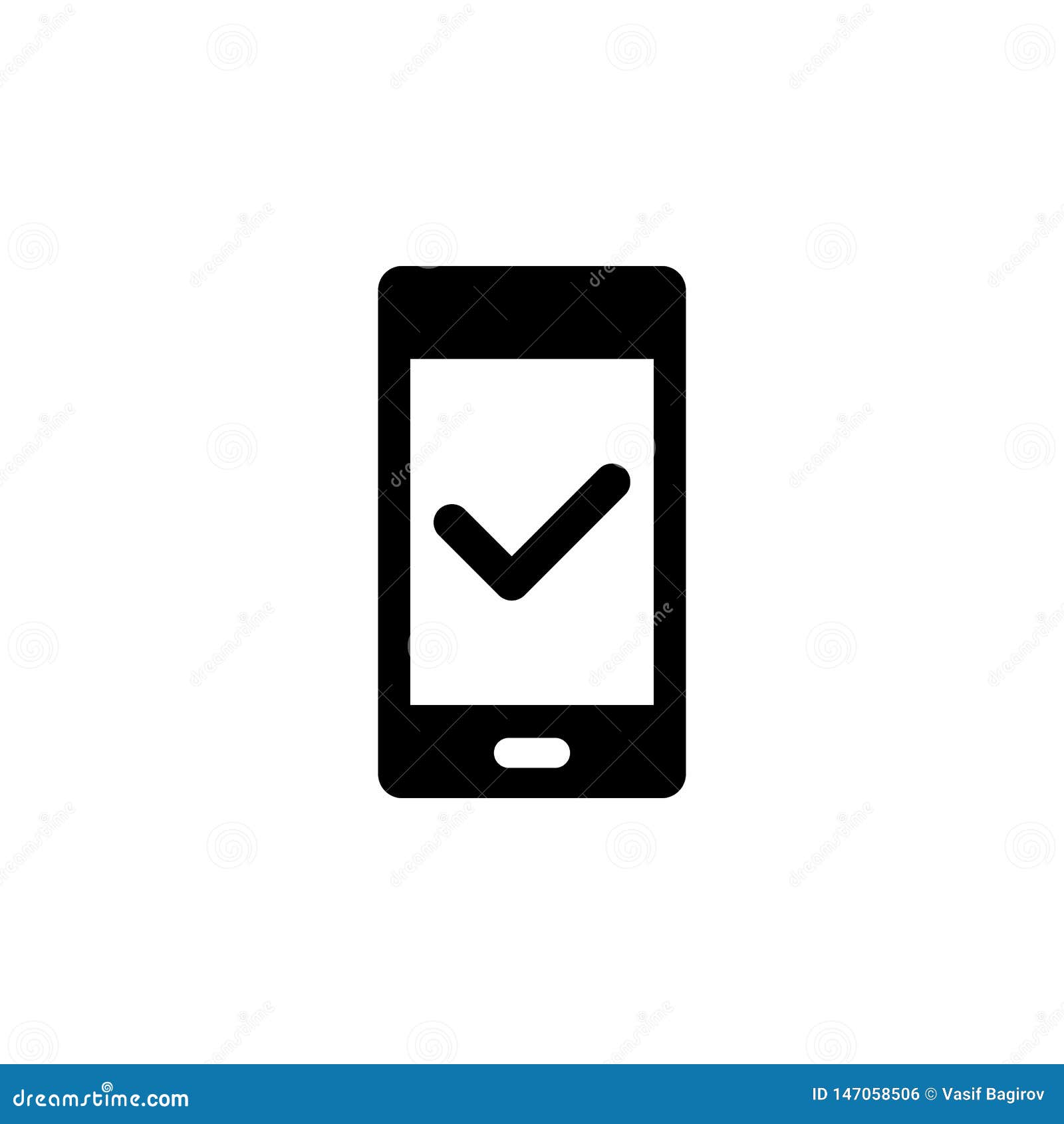 Phone, Check Vector Icon. Simple Element Illustration from UI Concept ...