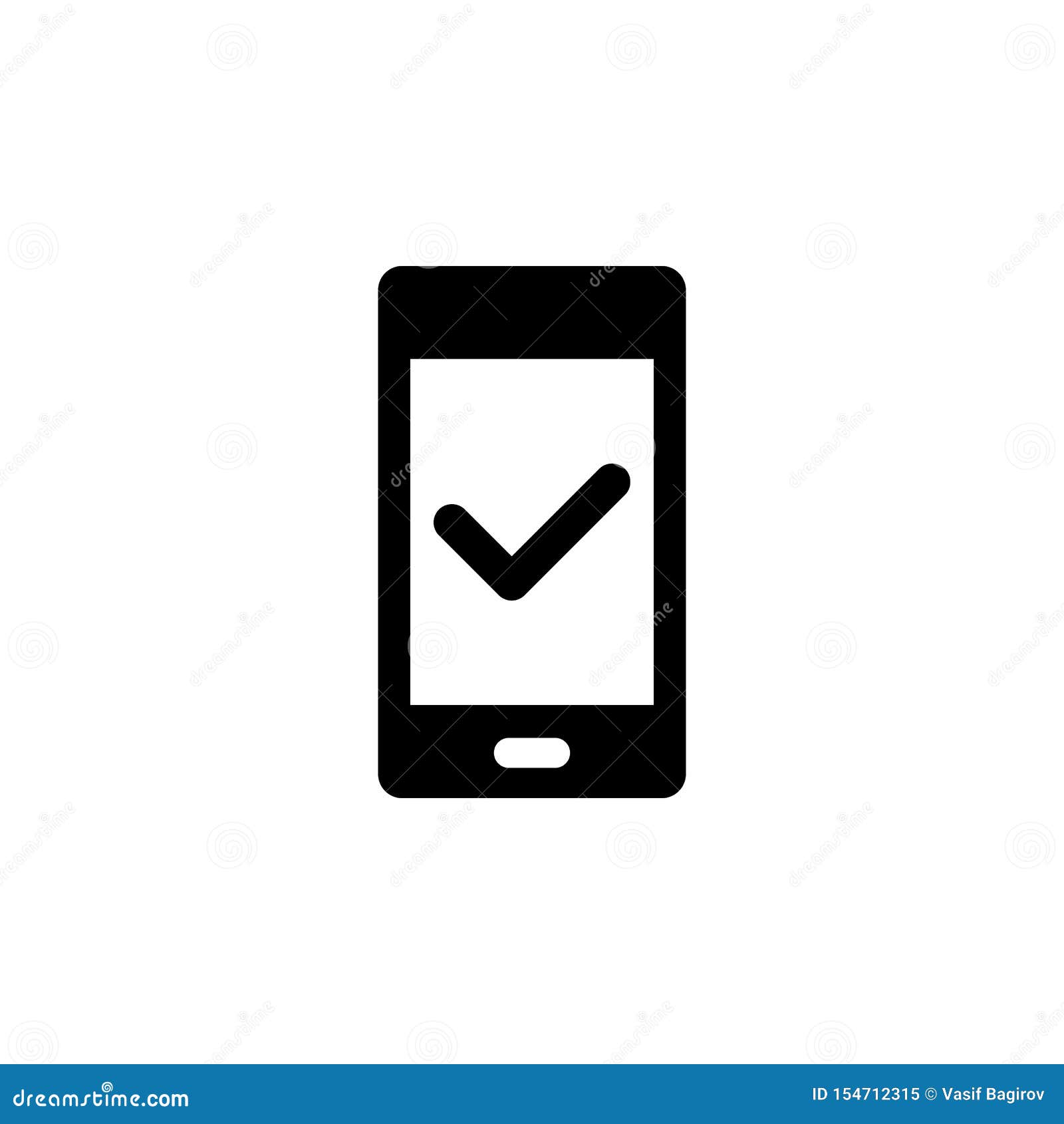 Phone, Check Vector Icon. Simple Element Illustration from UI Concept ...