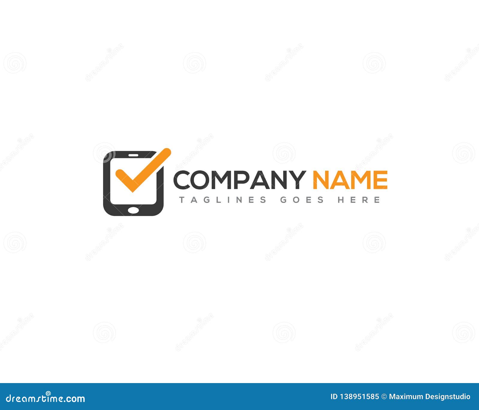 Phone checkmark logo 2 stock vector. Illustration of block - 138951585