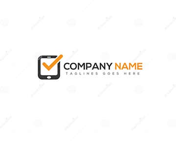 Phone checkmark logo 2 stock vector. Illustration of block - 138951585