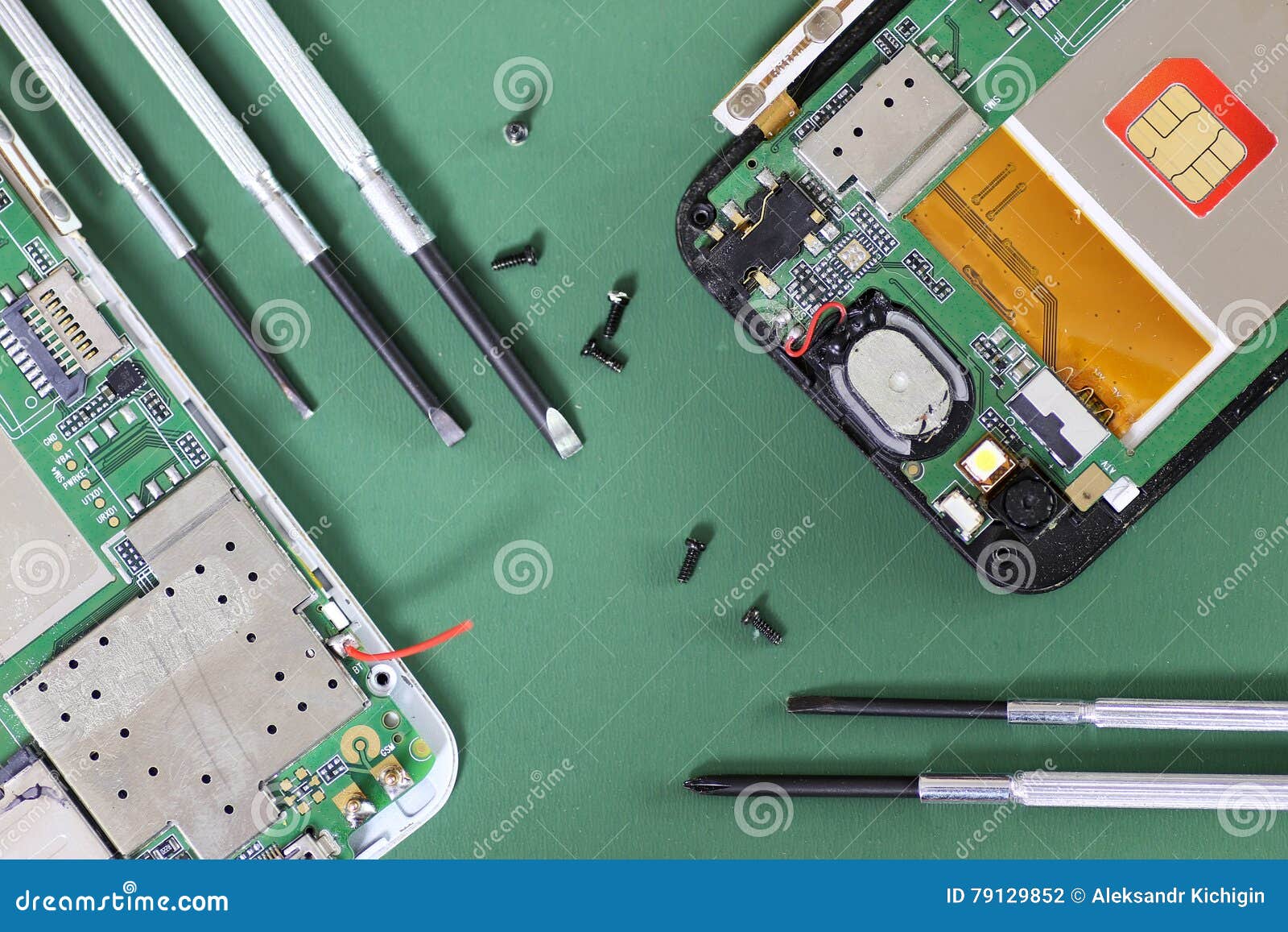 Phone chip micro repair stock photo. Image of memory - 79129852